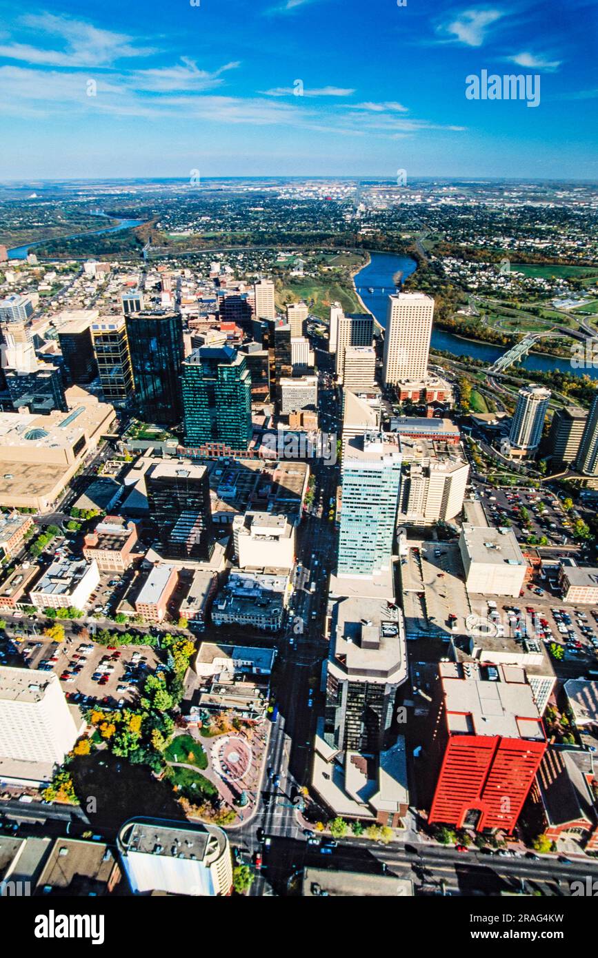 Aerial of downtown edmonton hi-res stock photography and images - Alamy