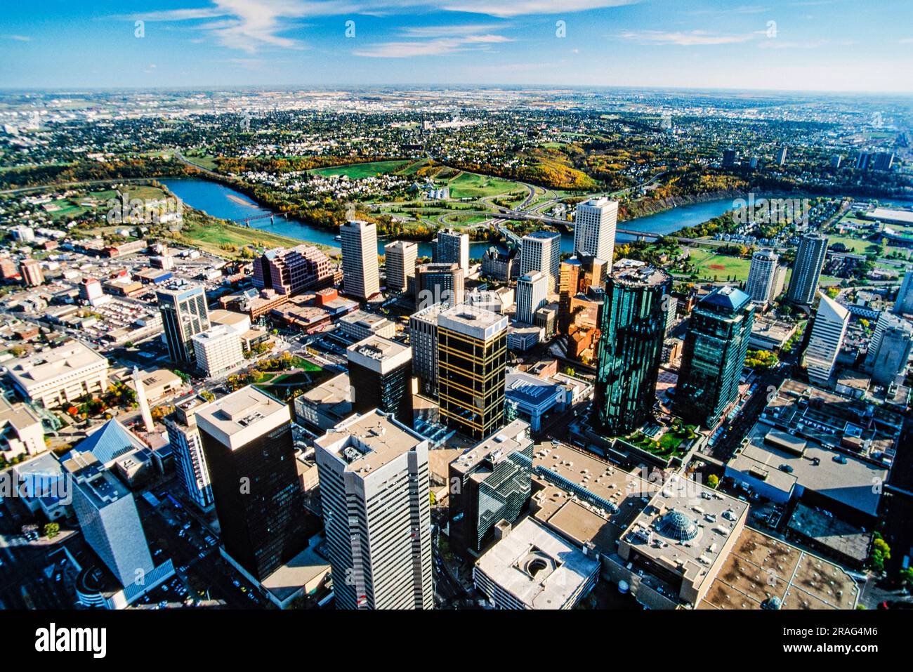 Aerial of downtown edmonton hi-res stock photography and images - Alamy