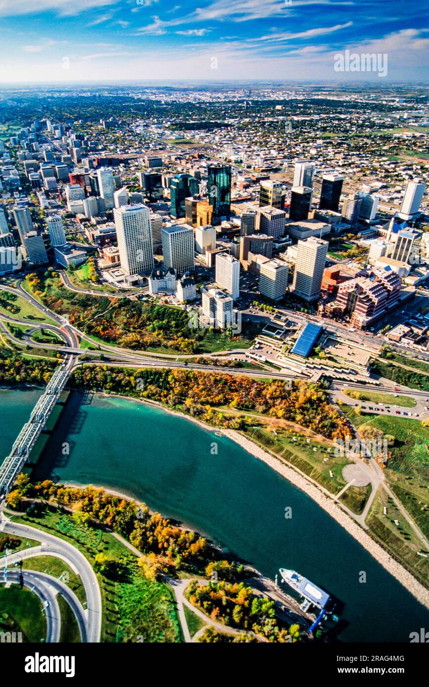 Aerial of downtown edmonton hi-res stock photography and images - Alamy