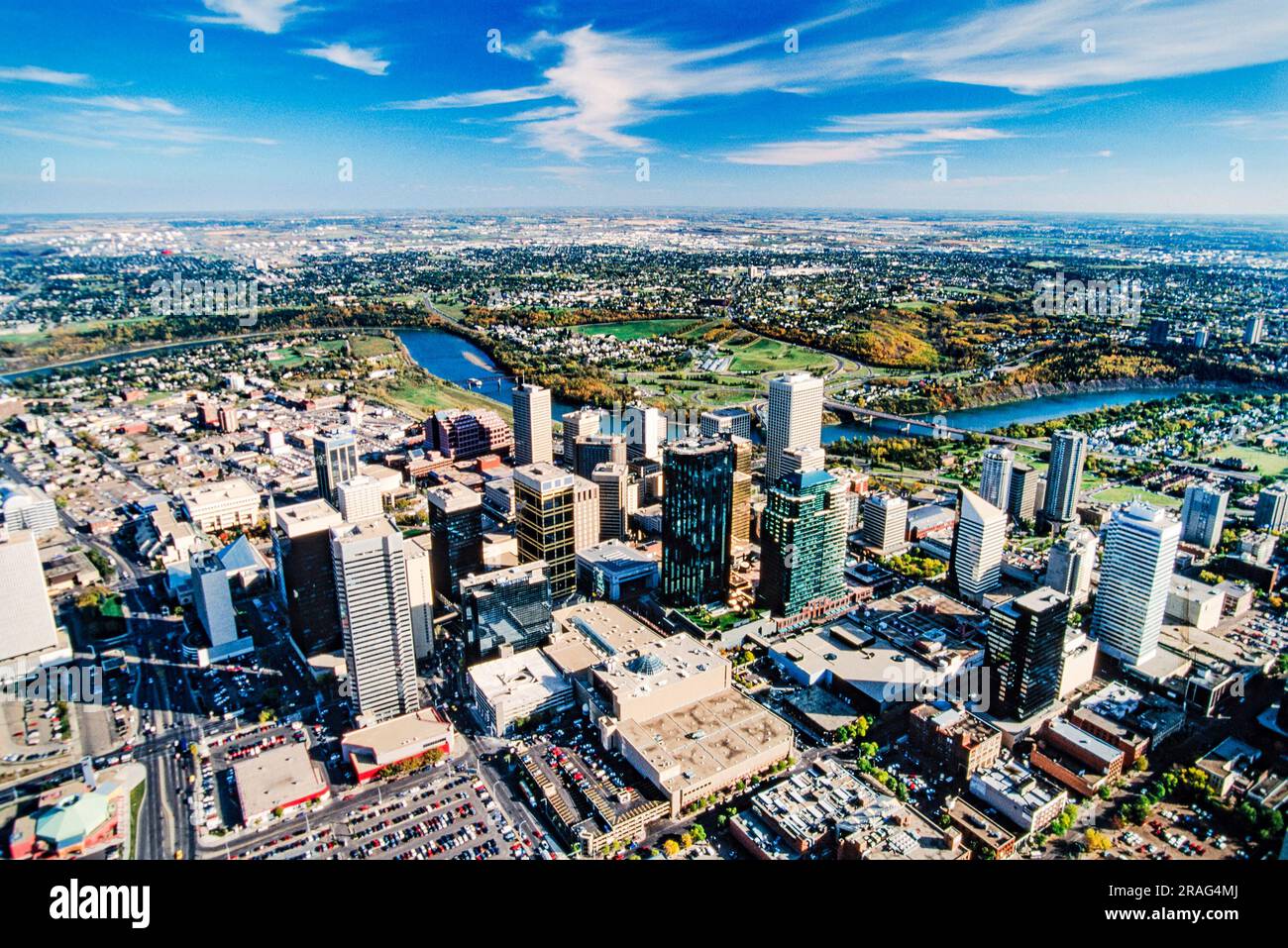 Aerial image of Edmonton, Alberta, Canada Stock Photo - Alamy