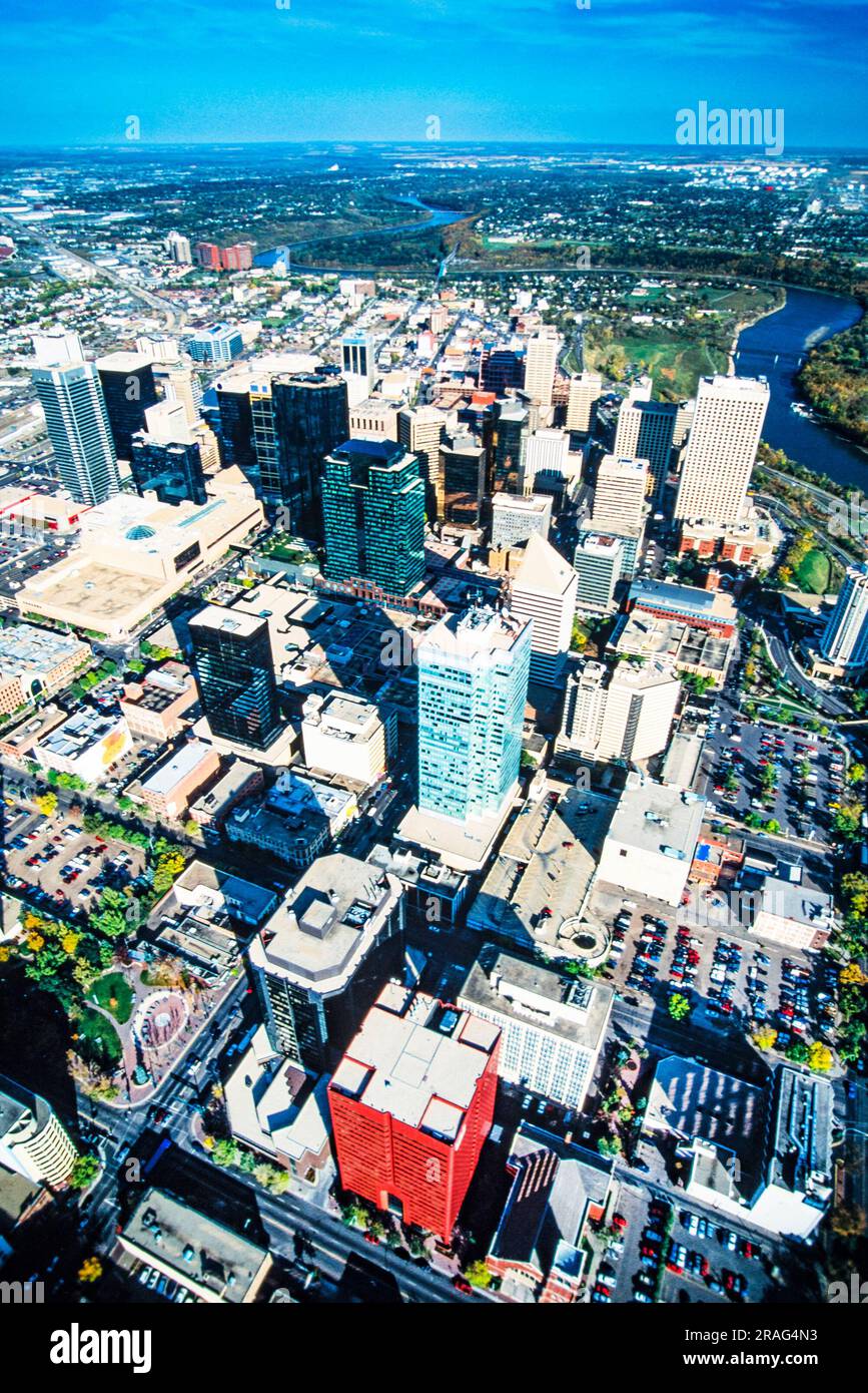 Aerial image of Edmonton, Alberta, Canada Stock Photo - Alamy