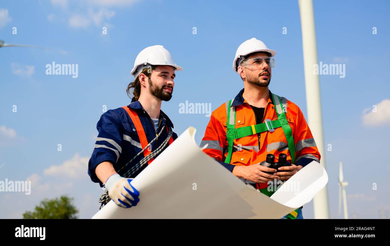 Engineer working with confident. Worker outdoor working. Mega project ...