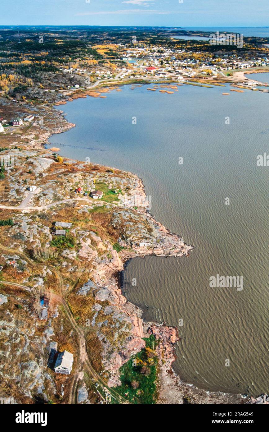 Aerial image of Fort Chipewyan, Alberta, Canada Stock Photo - Alamy