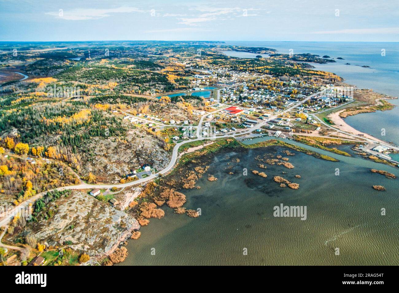 Aerial image of Fort Chipewyan, Alberta, Canada Stock Photo - Alamy