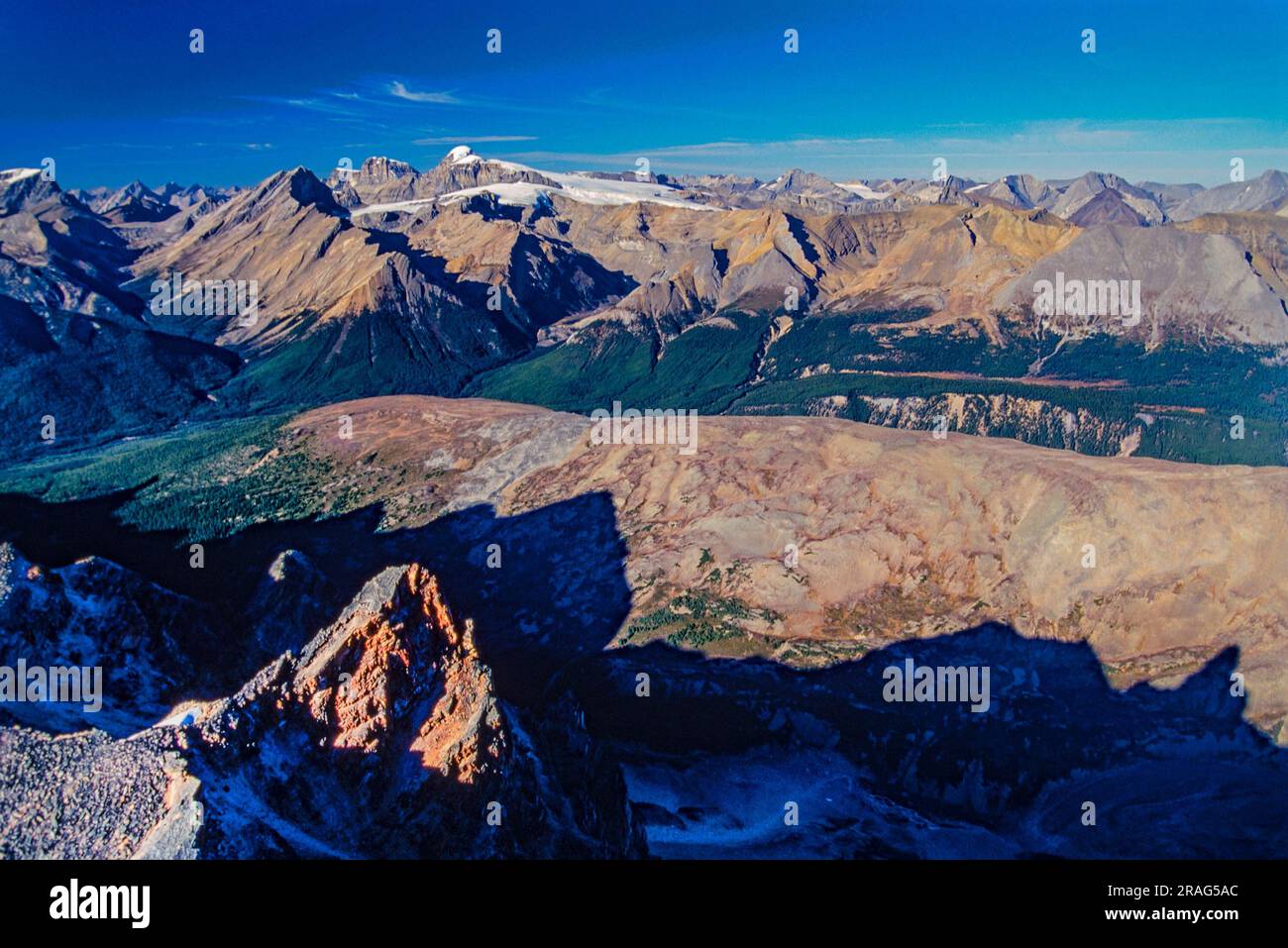 Aerial image of Jasper National Park area, Alberta, Canada Stock Photo ...