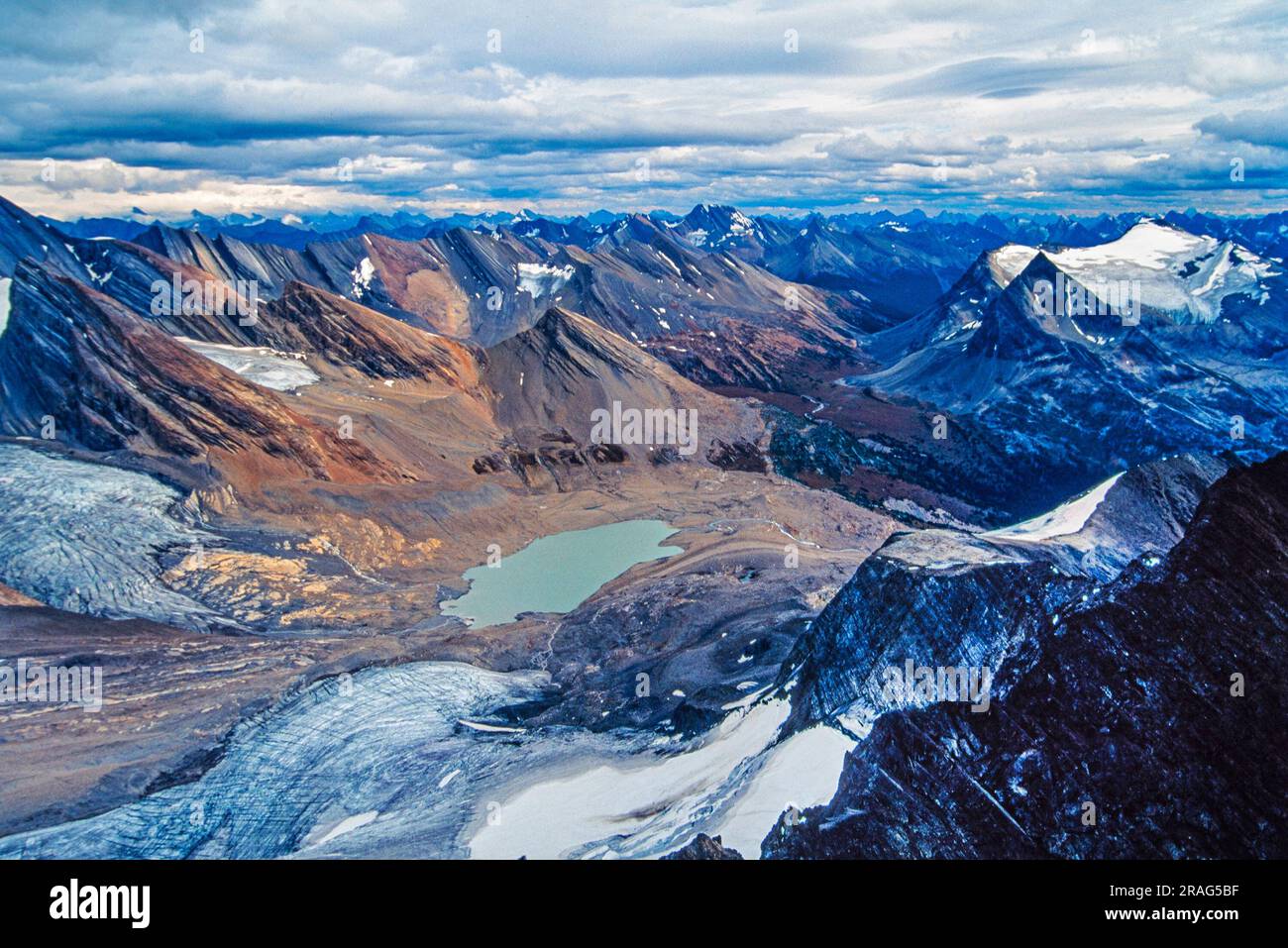 Aerial image of Jasper National Park area, Alberta, Canada Stock Photo ...