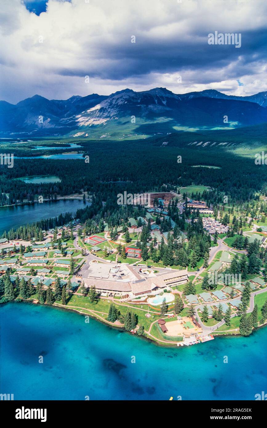 Aerial image of the Jasper National Park area, Alberta, Canada Stock ...