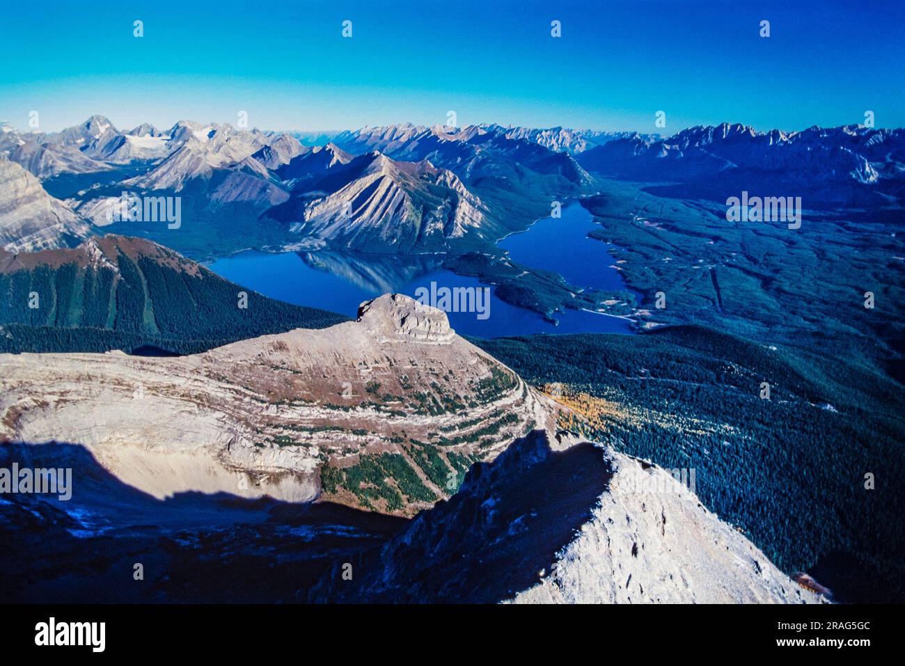 Aerial image of Kananaskis Range, park, Alberta, Canada Stock Photo - Alamy