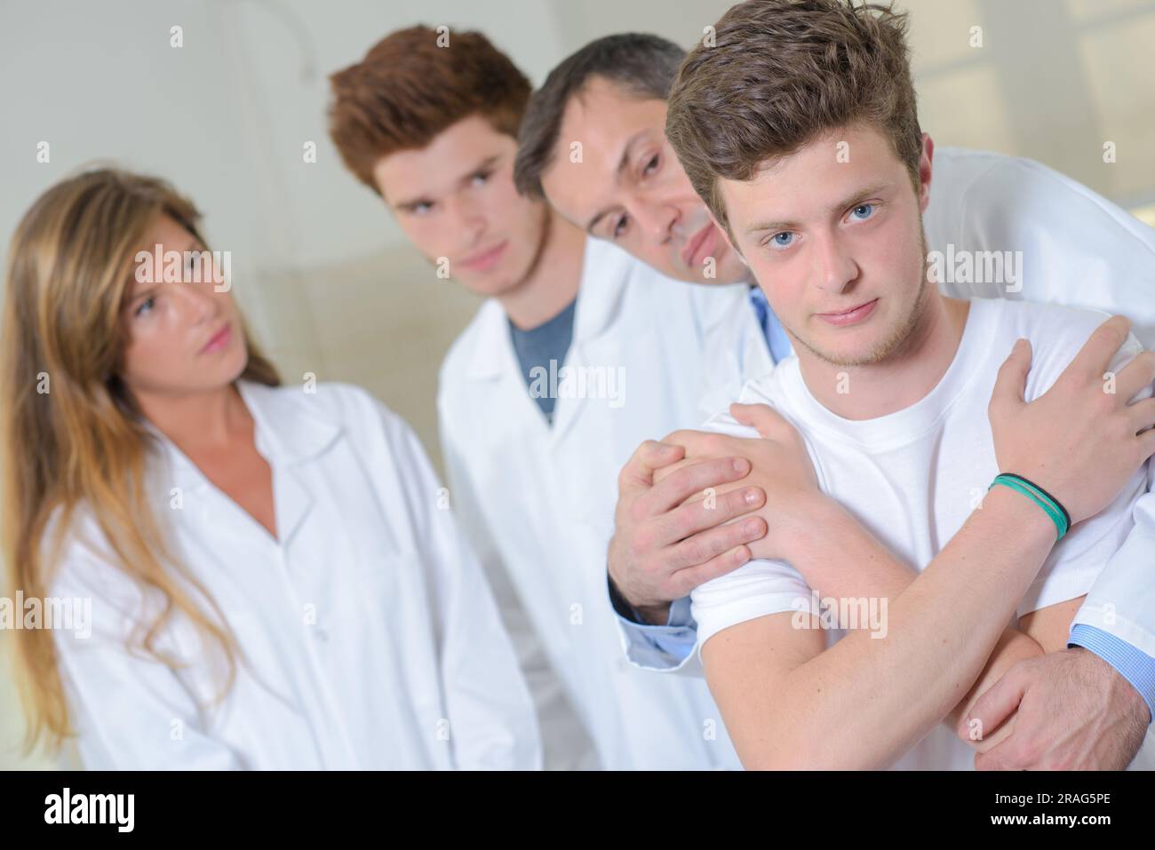 student and teacher in medical class Stock Photo - Alamy