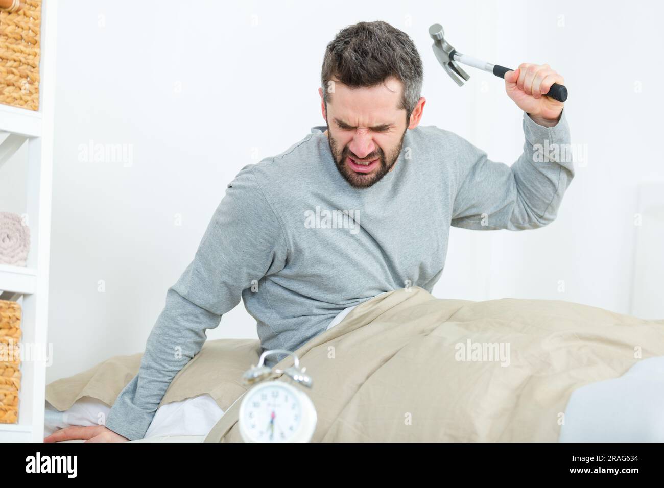 Man clock hammer hi-res stock photography and images - Alamy