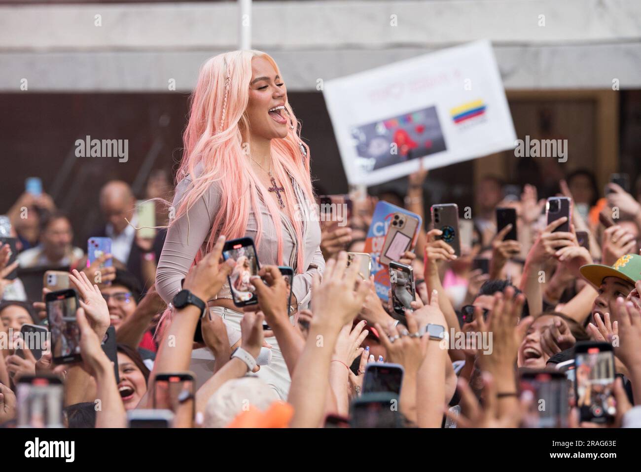 New York, NY, USA. 30th June, 2023. Karol G on stage for NBC Today Show Concert Series with ...