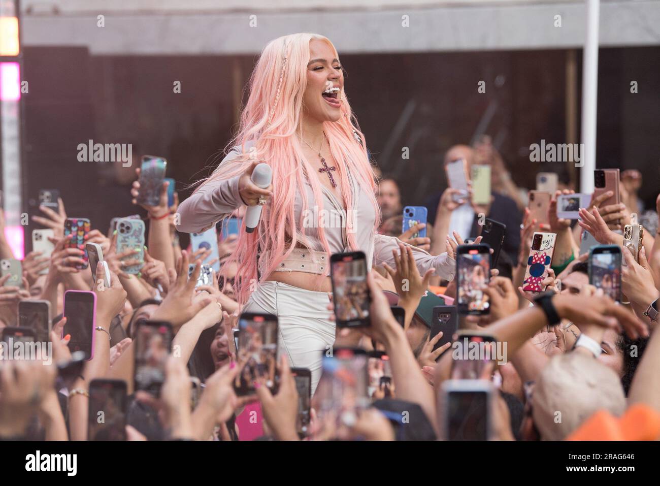 New York, NY, USA. 30th June, 2023. Karol G on stage for NBC Today Show Concert Series with ...