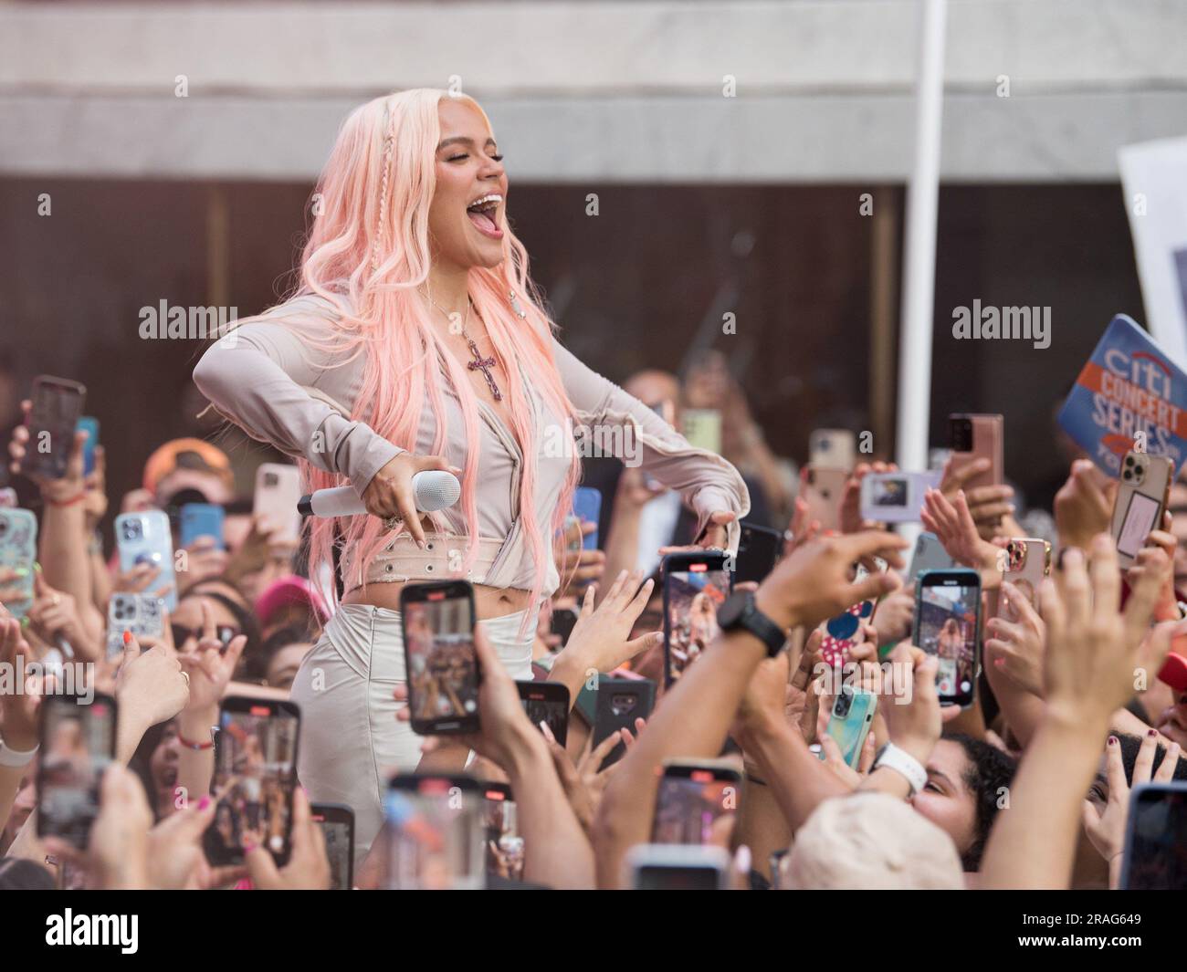 New York, NY, USA. 30th June, 2023. Karol G on stage for NBC Today Show ...