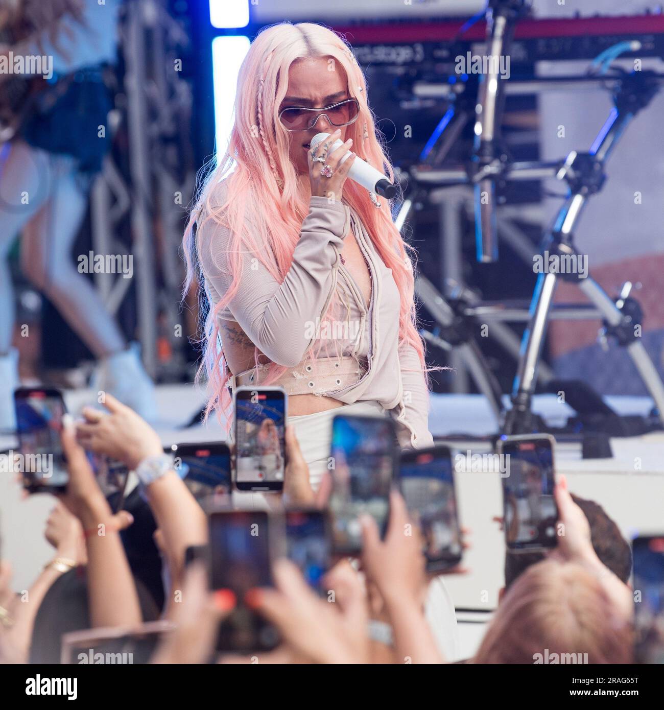 New York, NY, USA. 30th June, 2023. Karol G on stage for NBC Today Show Concert Series with ...