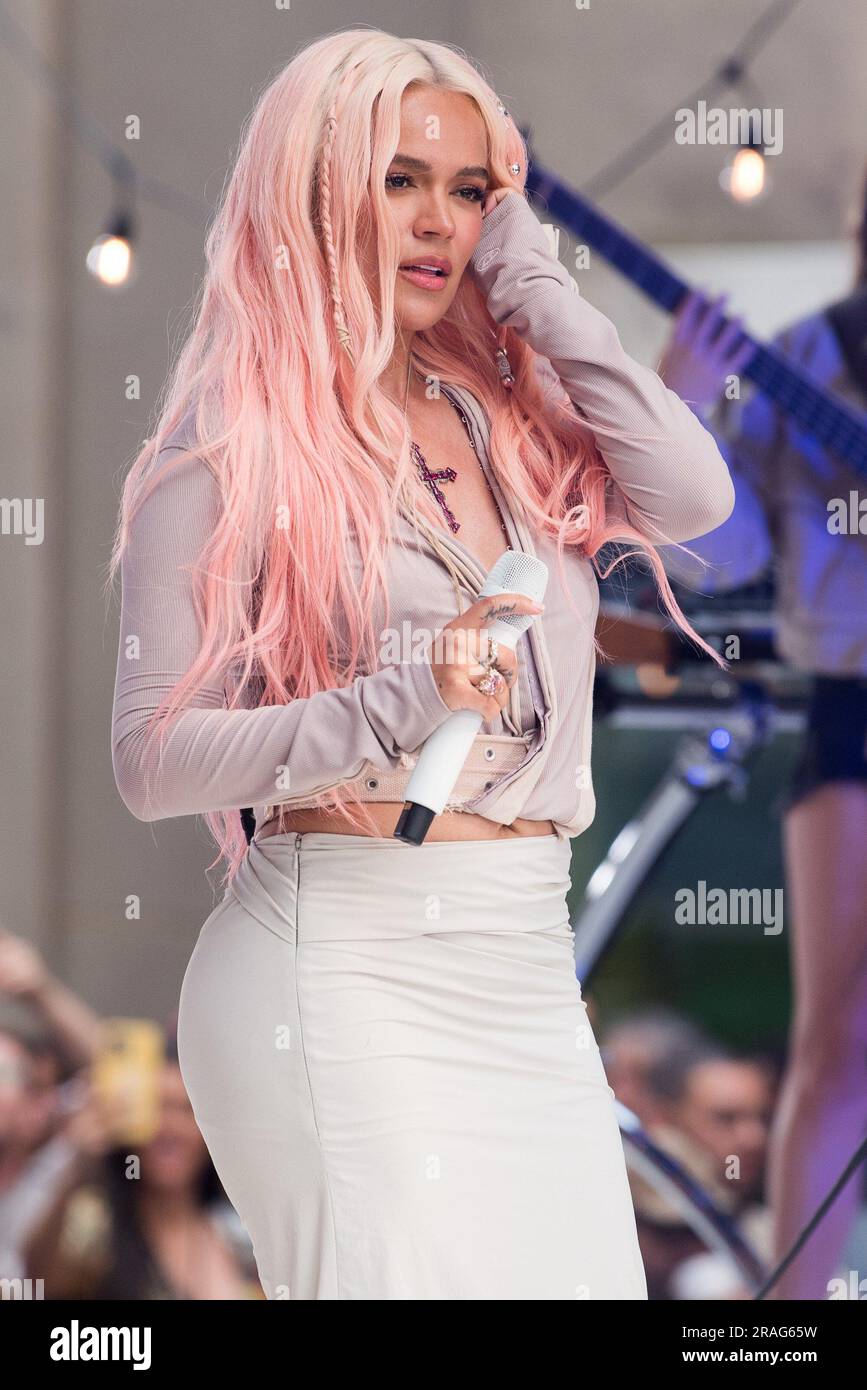 New York, NY, USA. 30th June, 2023. Karol G on stage for NBC Today Show Concert Series with ...