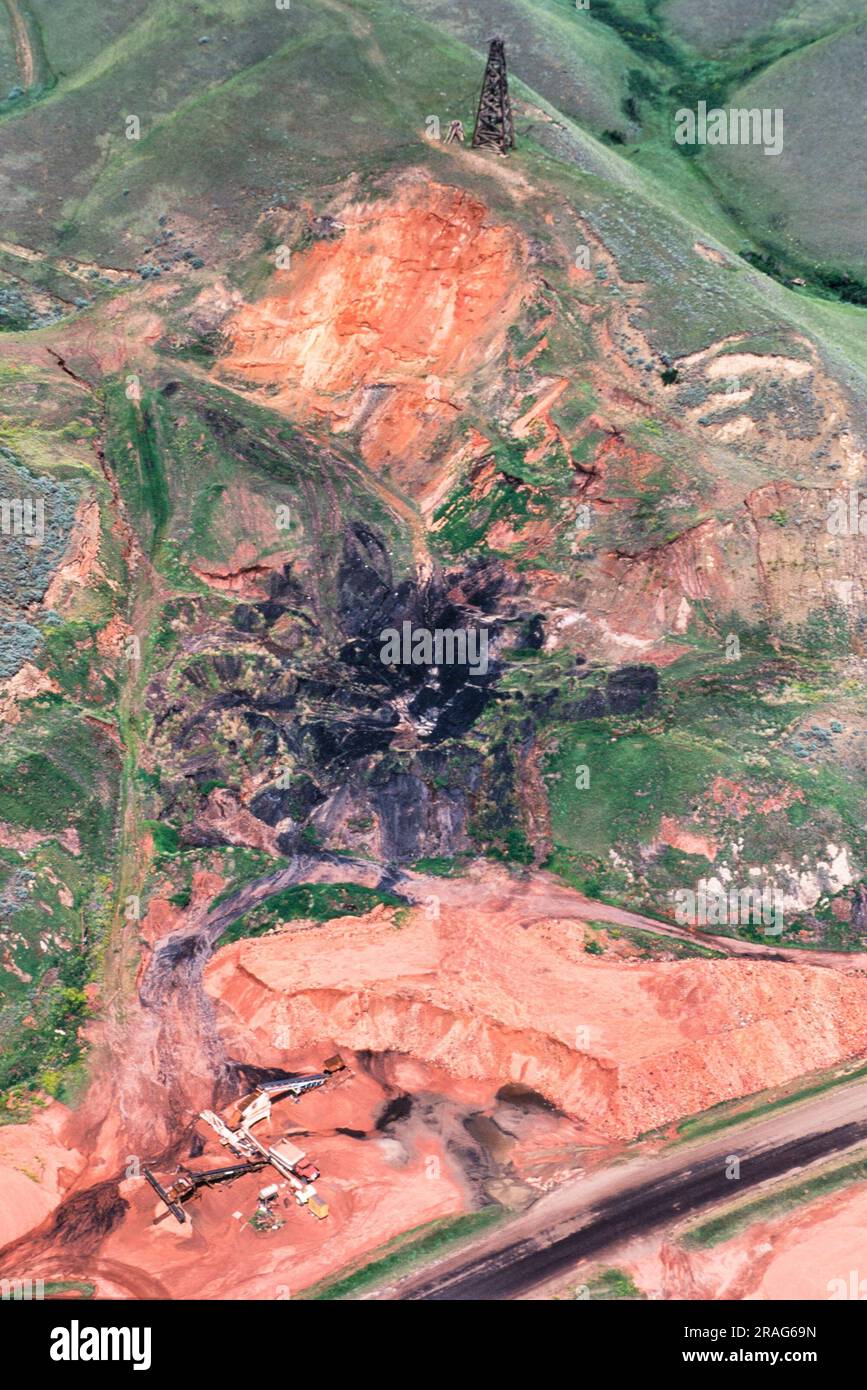 Aerial image of mine, Alberta, Canada Stock Photo - Alamy
