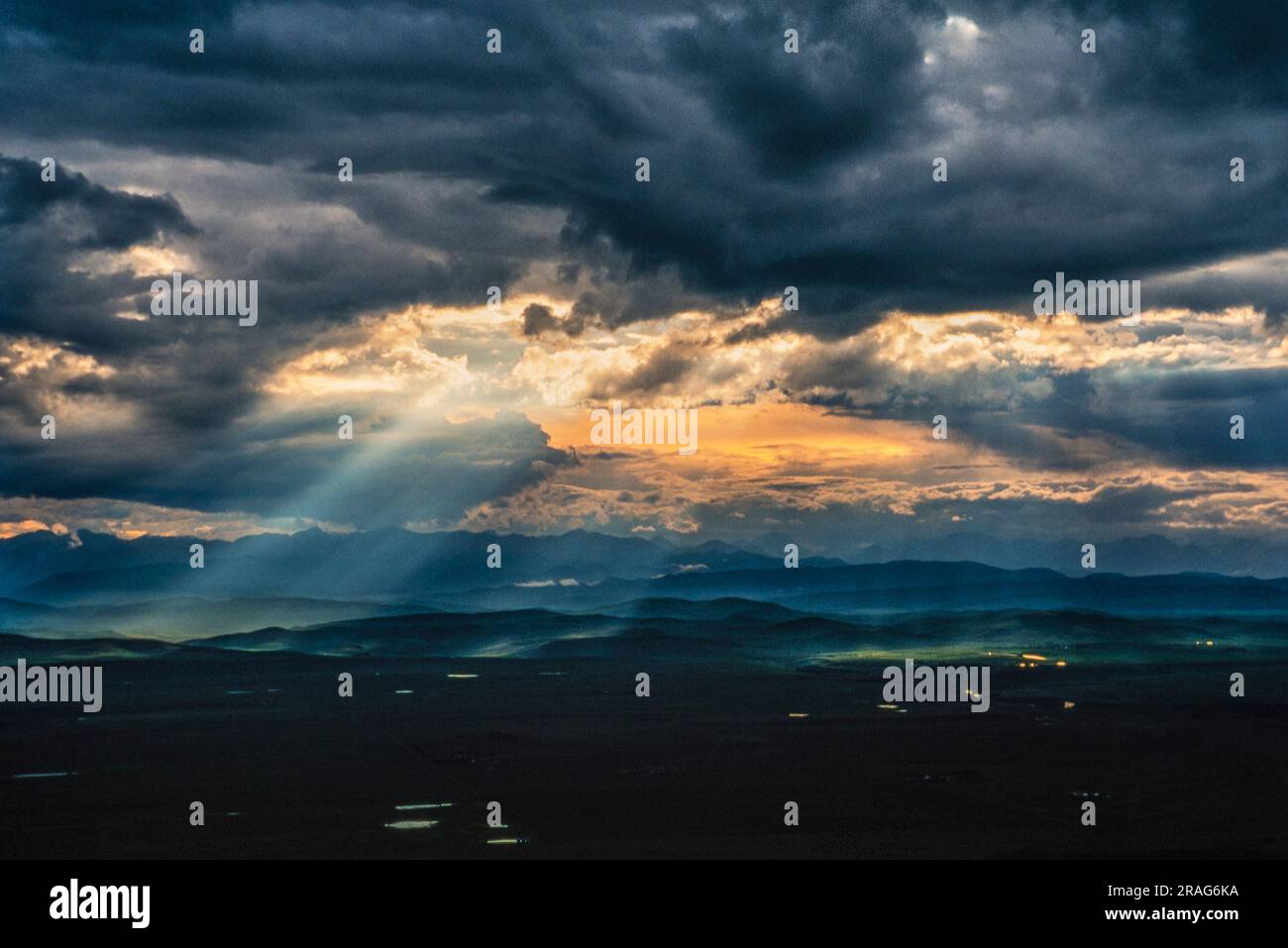 Aerial image of storm clouds, Alberta, Canada Stock Photo - Alamy