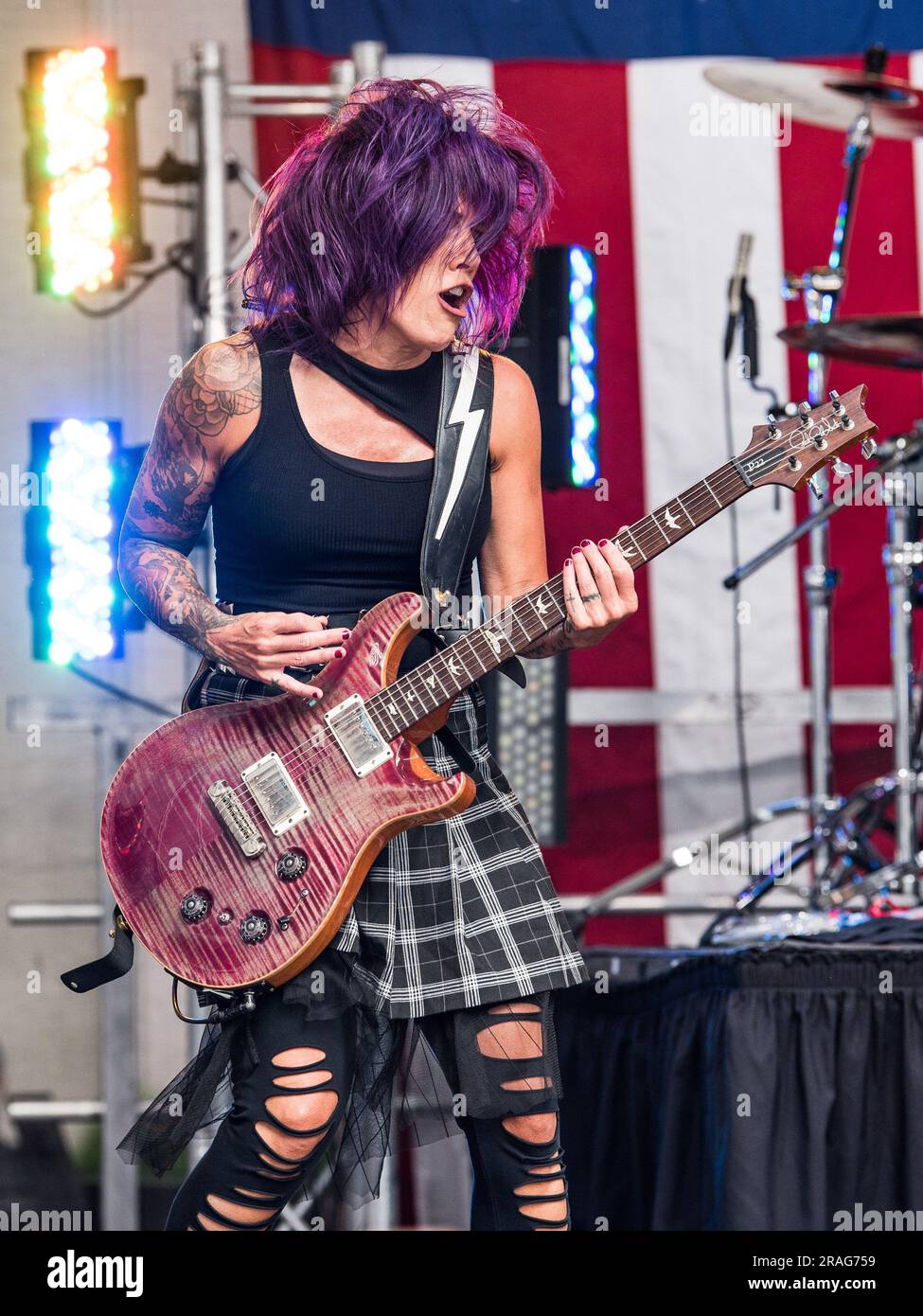 New York, NY, USA. 30th June, 2023. Korey Cooper, Skillet on stage for ...