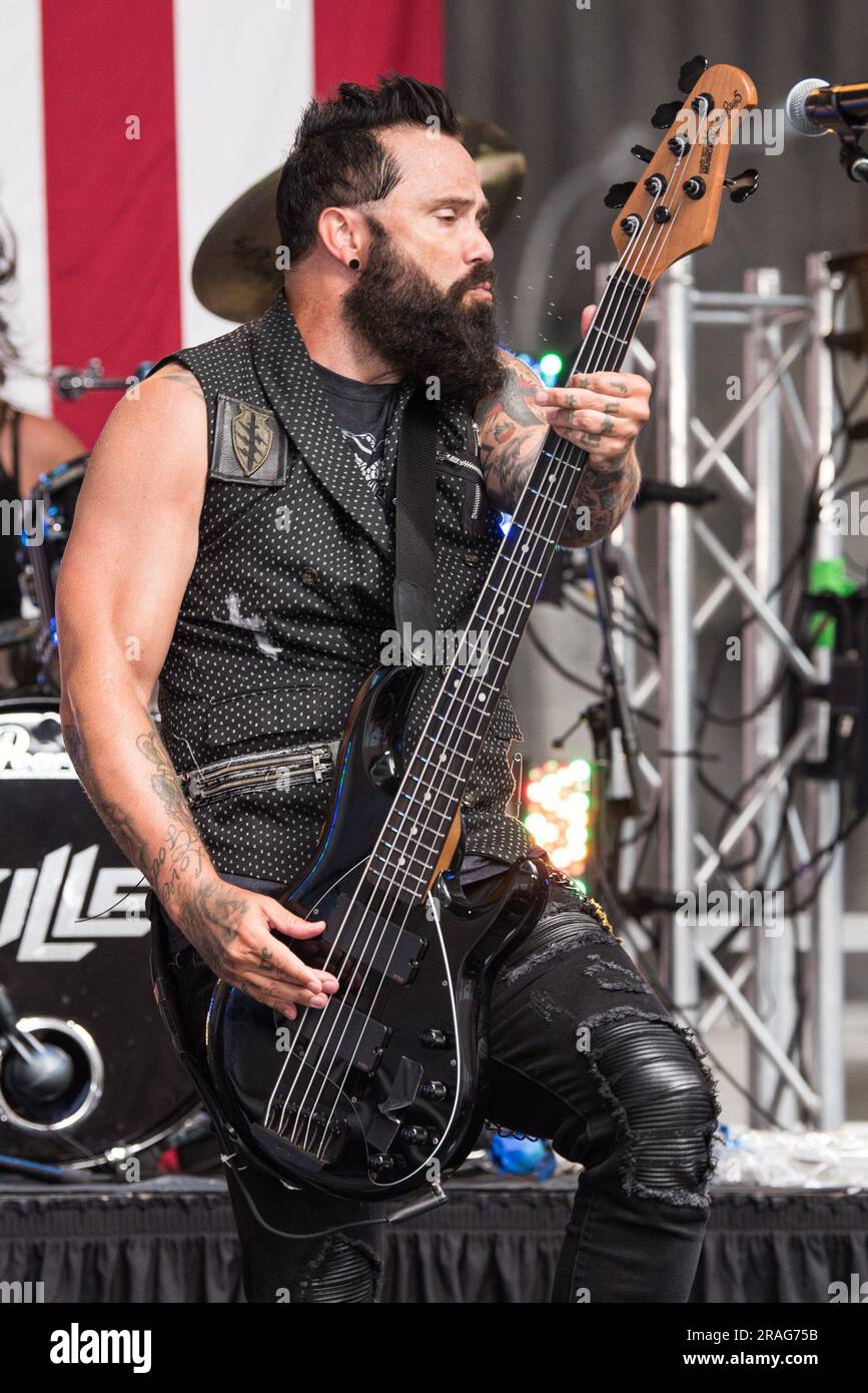 New York, NY, USA. 30th June, 2023. John Cooper, Skillet on stage for ...