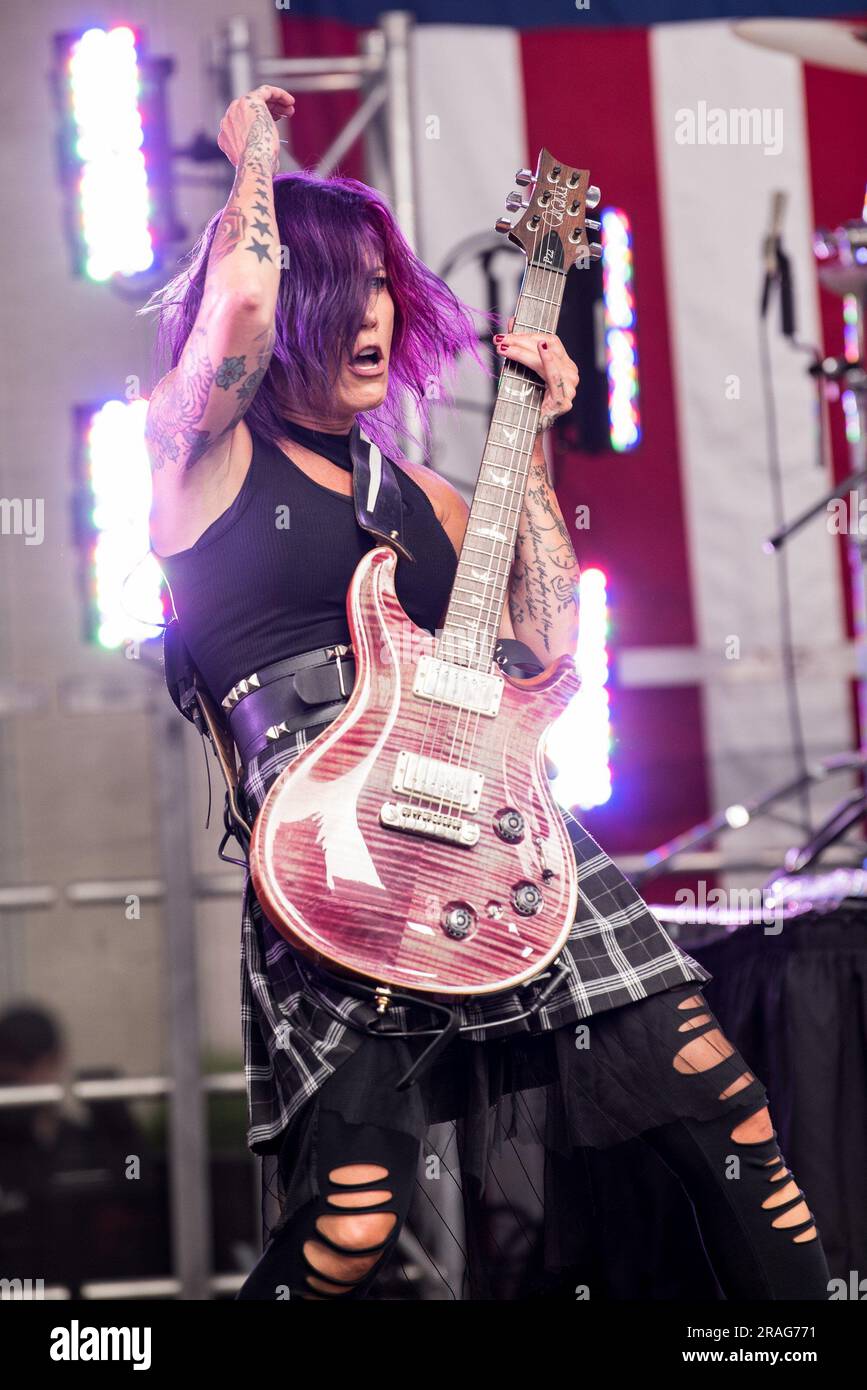 New York, NY, USA. 30th June, 2023. Korey Cooper, Skillet on stage for ...