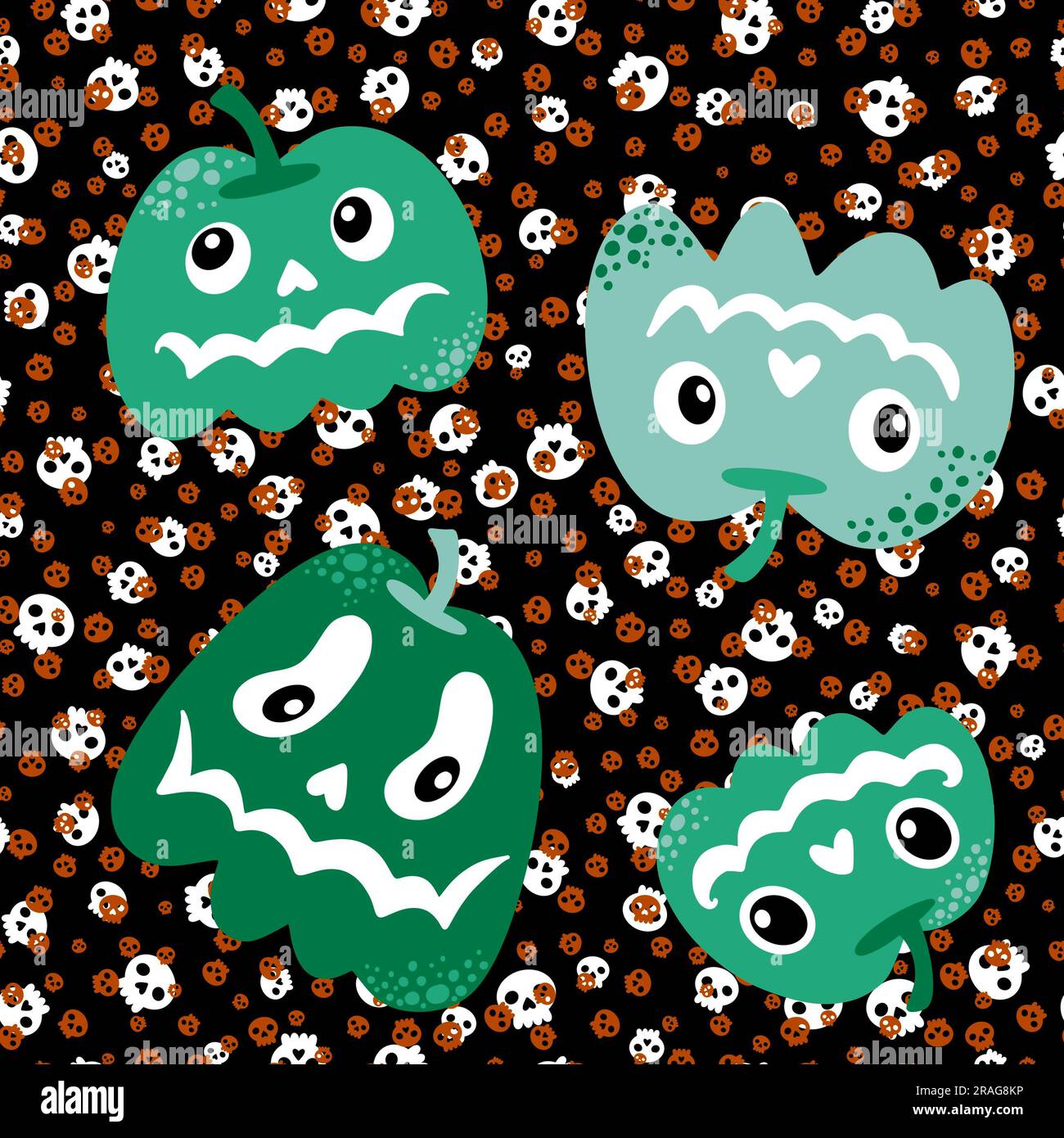 Halloween seamless pumpkins pattern for fabrics and wrapping paper and ...