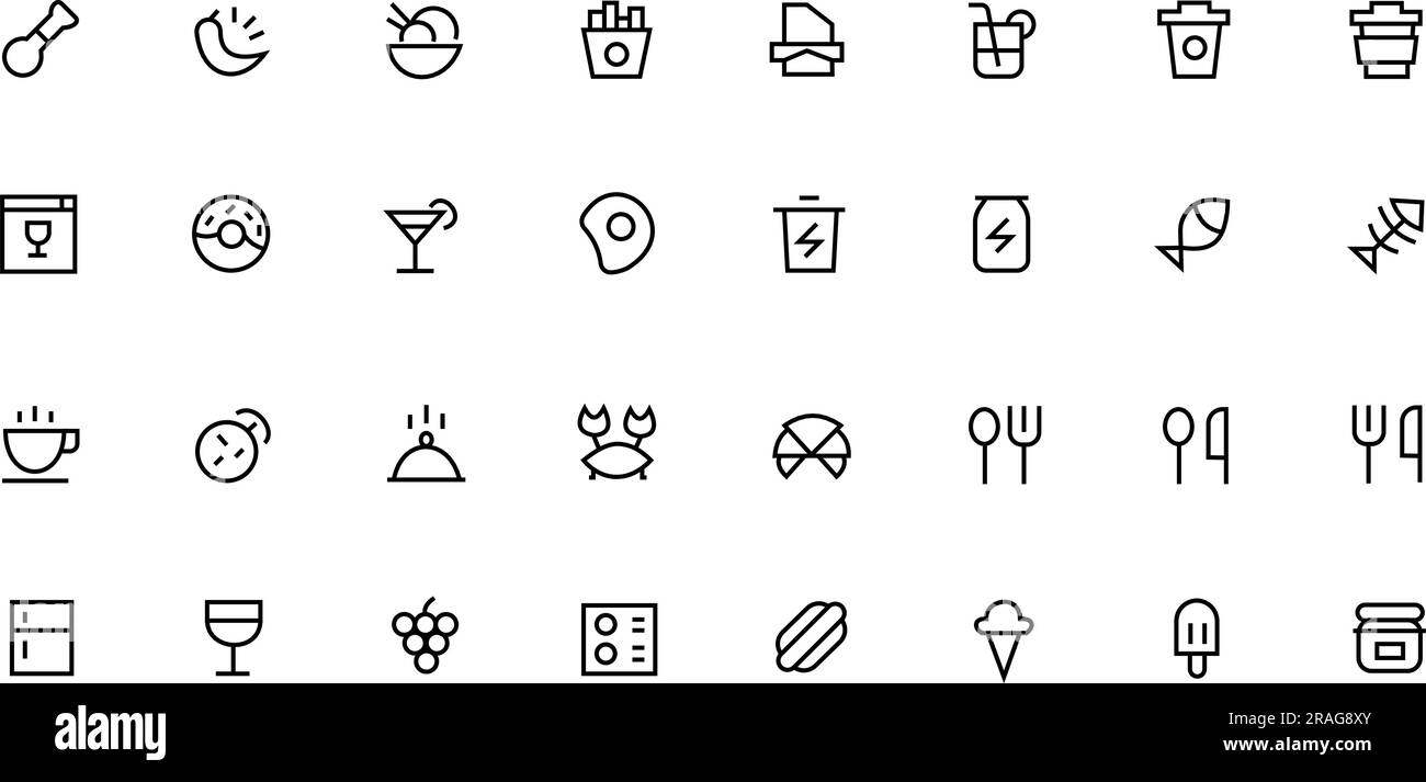 Food and Cooking icon set, vector illustration Stock Vector Image & Art ...