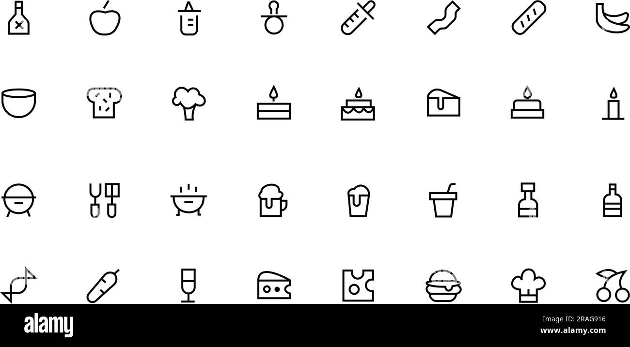 Food and Cooking icon set, vector illustration Stock Vector Image & Art ...