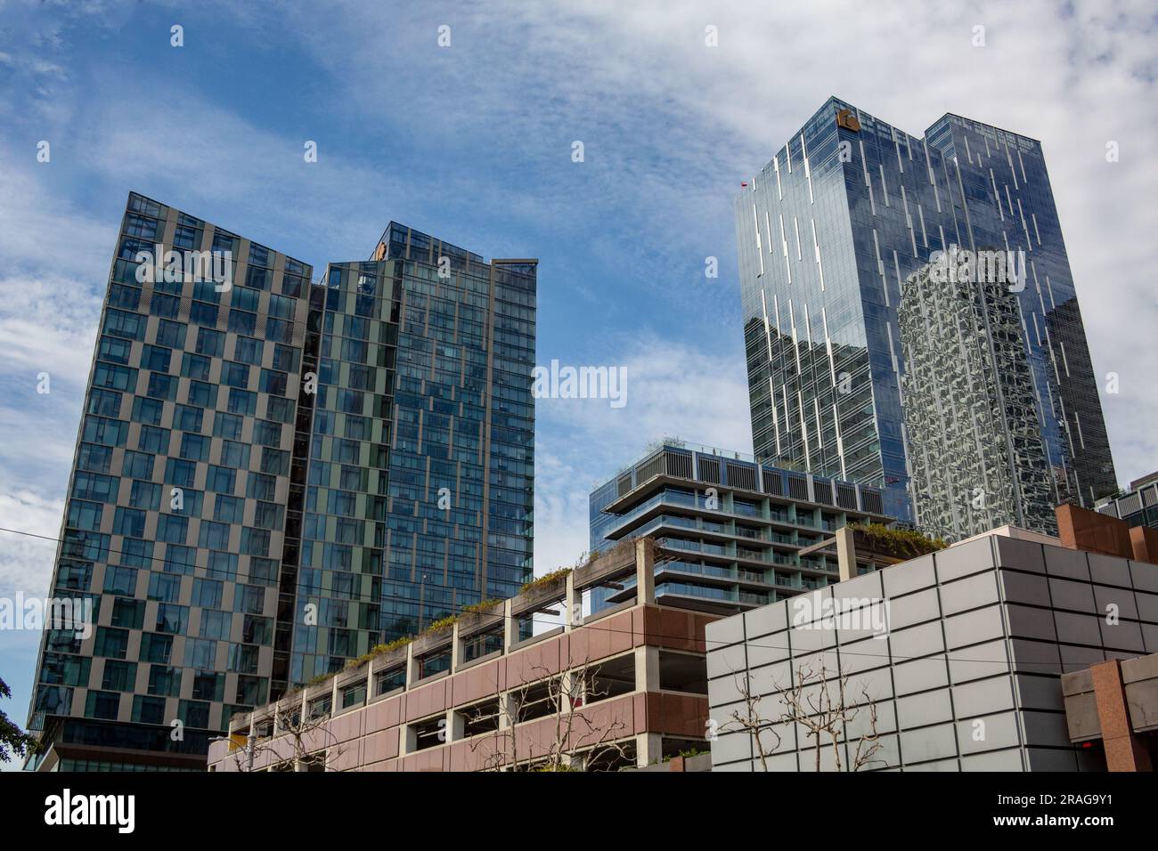 The Hotel Indigo and the Metropolis Building in Downtown Los Angeles ...