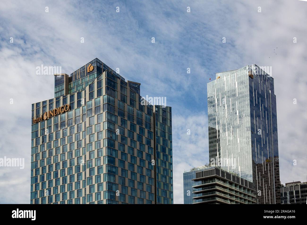 The Hotel Indigo and the Metropolis Building in Downtown Los Angeles ...