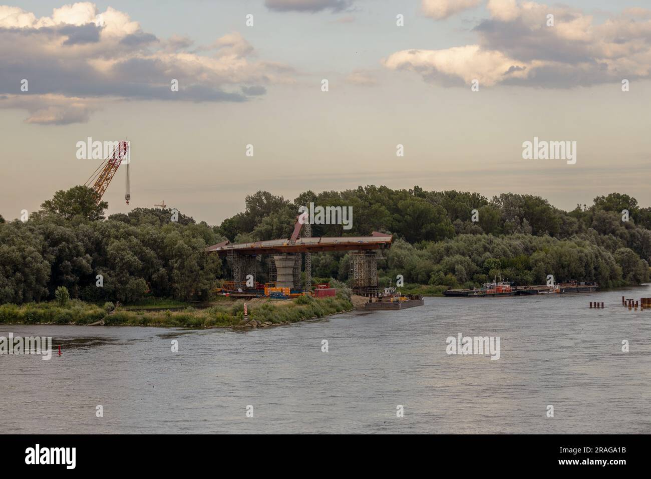 Warsaw, Vistula River, National Stadium, Swietokrzyski Bridge ...