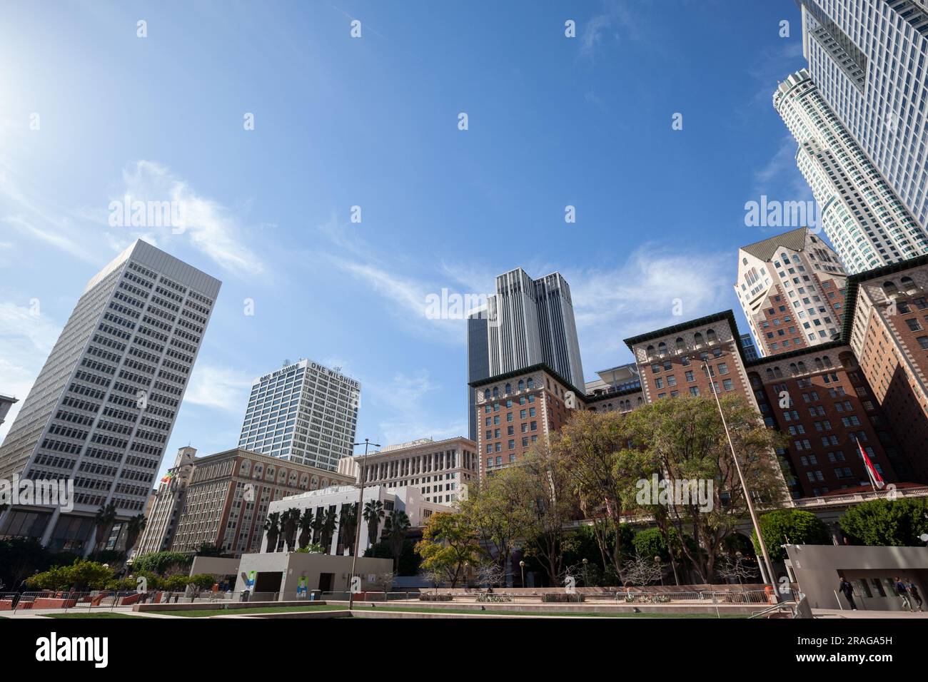 The Millenium Bilmore Hotel from Pershing Square in Downtown Los ...