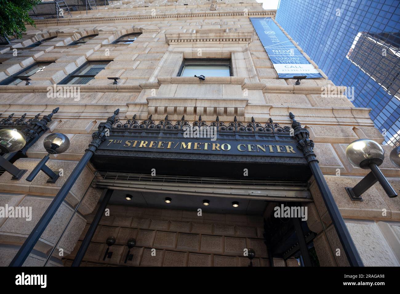 The entrance to the 7th Street Metro Center in the historic Roosevelt ...