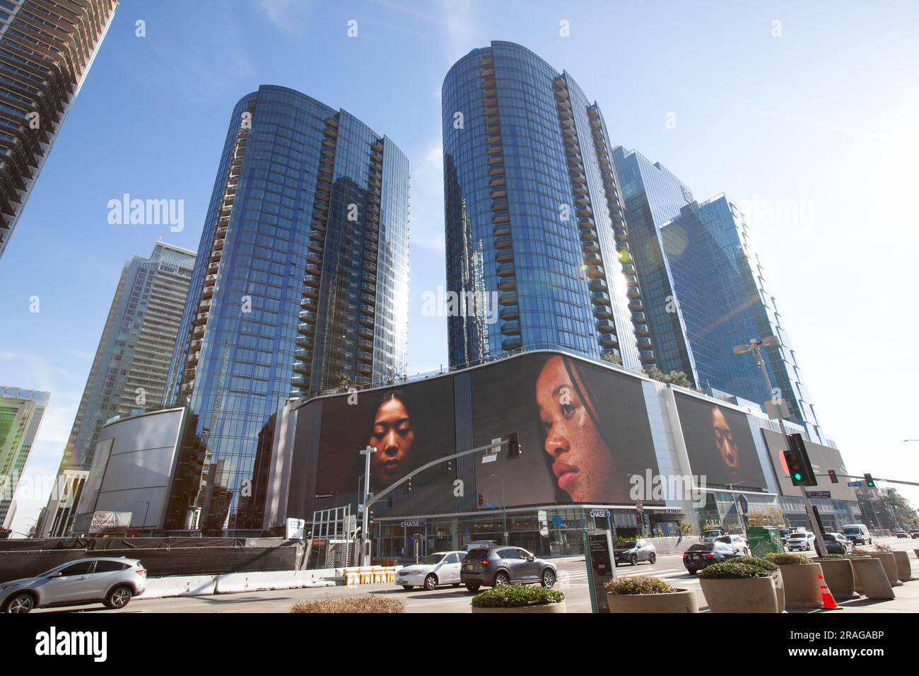 Downtown los angeles billboard hi-res stock photography and images - Alamy