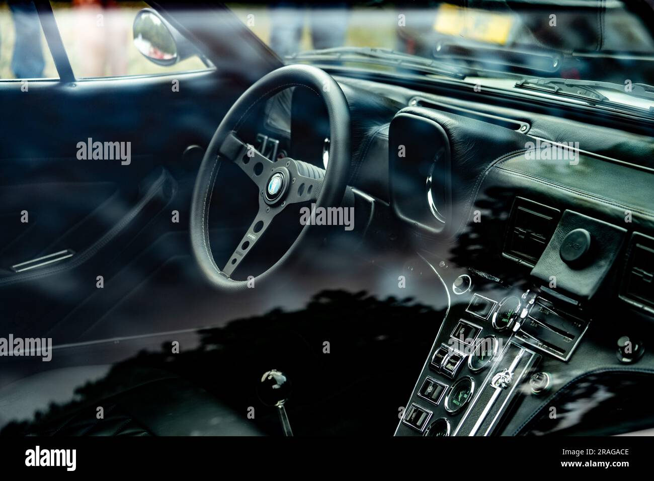 De Tomaso Pantera Steering Wheel and Interior View Stock Photo - Alamy