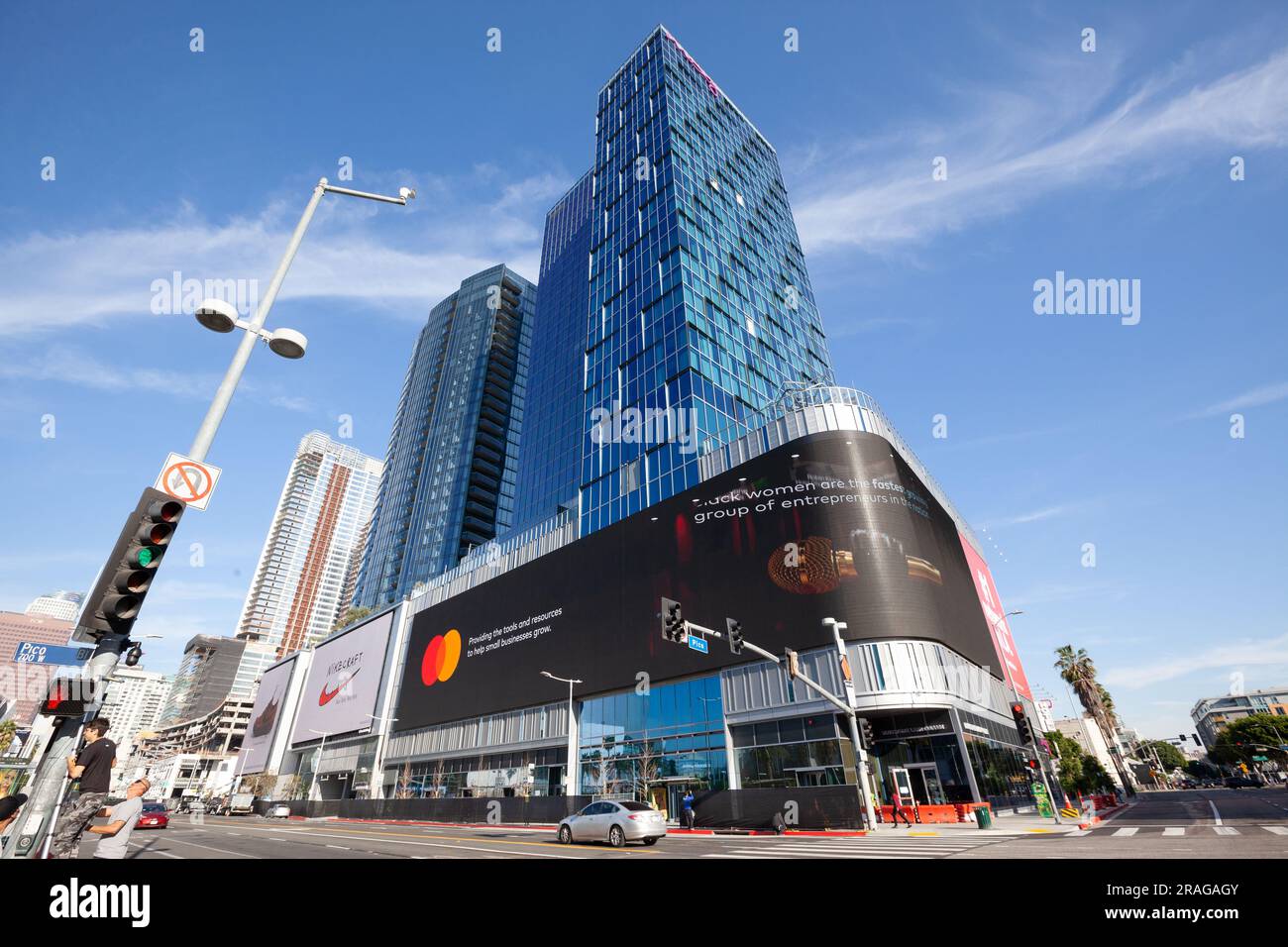 Moxy Hotel, AC Hotel at Circa LA and the unfinished Oceanwide complex ...