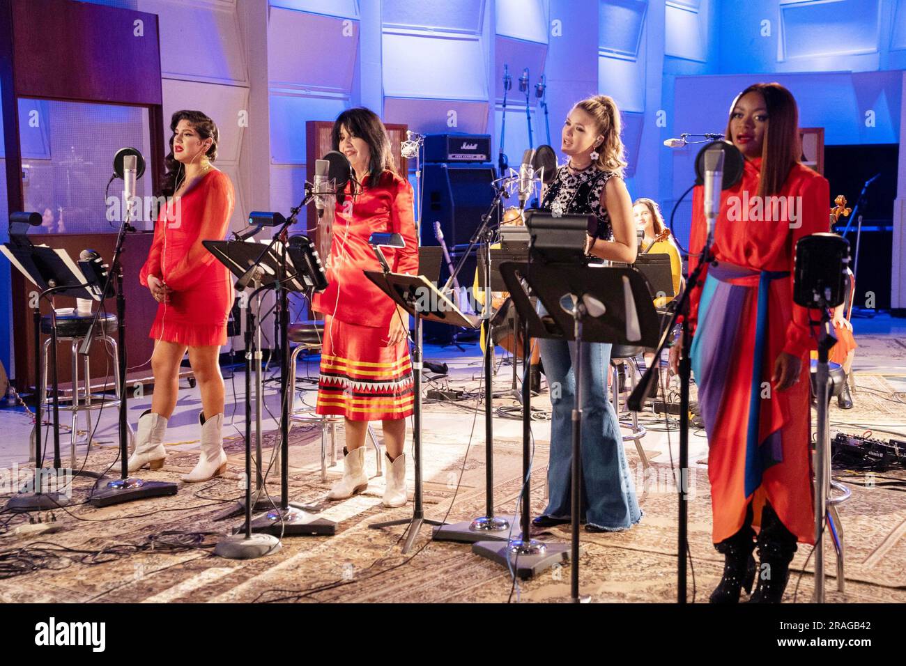 ANTHEM, from left: La Dona, Joy Harjo, Charity Bowden, Ruby Amanfu ...