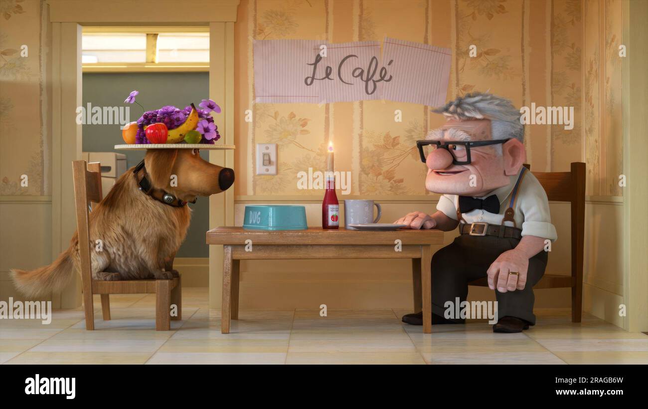 CARL'S DATE, from left: Dug (voice: Bob Peterson), Fredricksen (voice ...