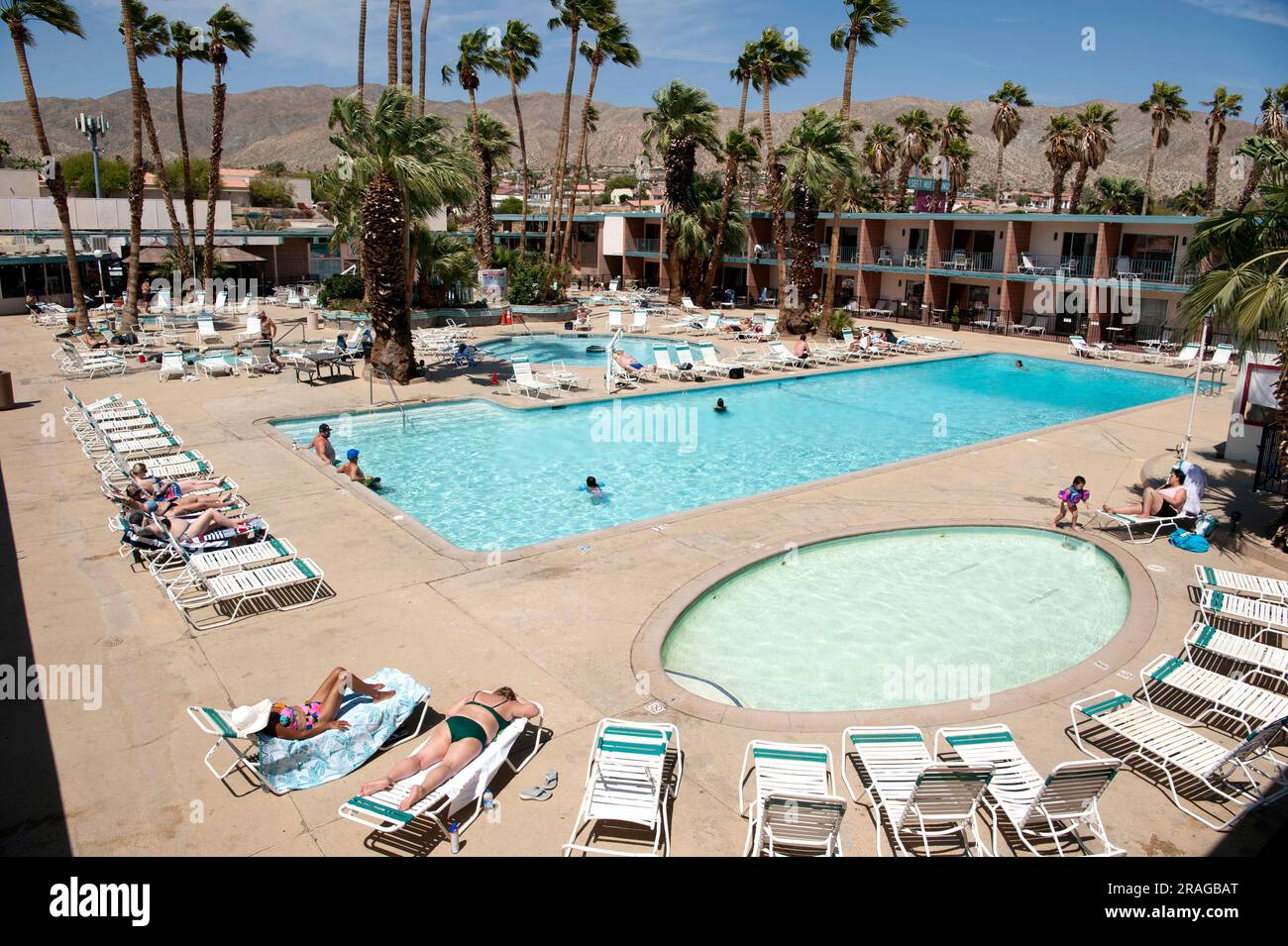 Swimming pool and natural hot springs baths at Desert Hot Springs Spa ... Swimming pool and natural hot springs baths at Desert Hot Springs Spa ...