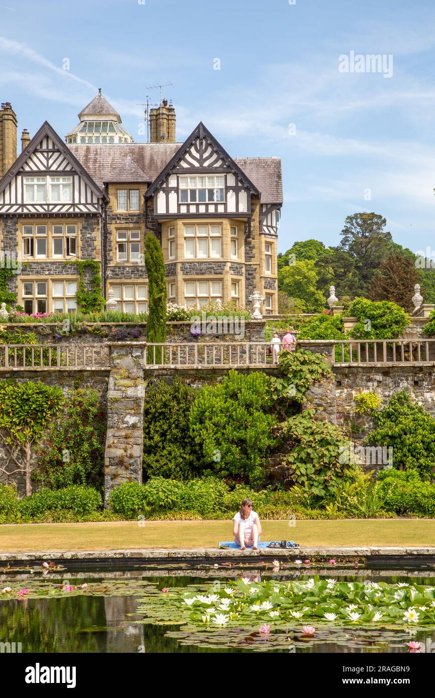 The National trust Bodnant Gardens near Conway North Wales Stock Photo ...