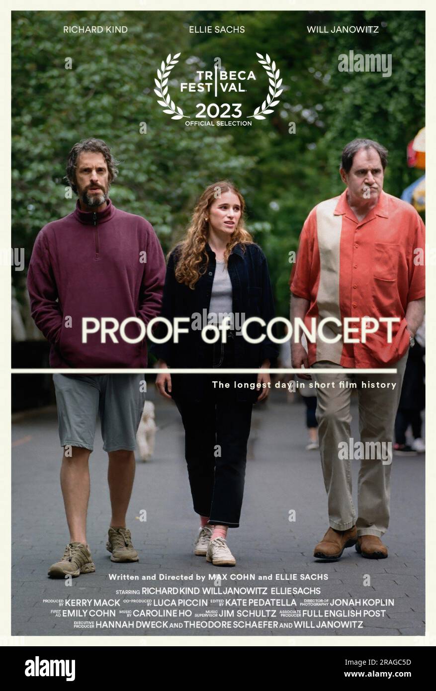 PROOF OF CONCEPT, poster, from left: Will Janowitz, Ellie Sachs, Richard Kind, 2023. © Dweck ...