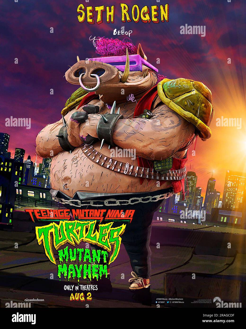 TEENAGE MUTANT NINJA TURTLES: MUTANT MAYHEM, US character poster, Bebop ...