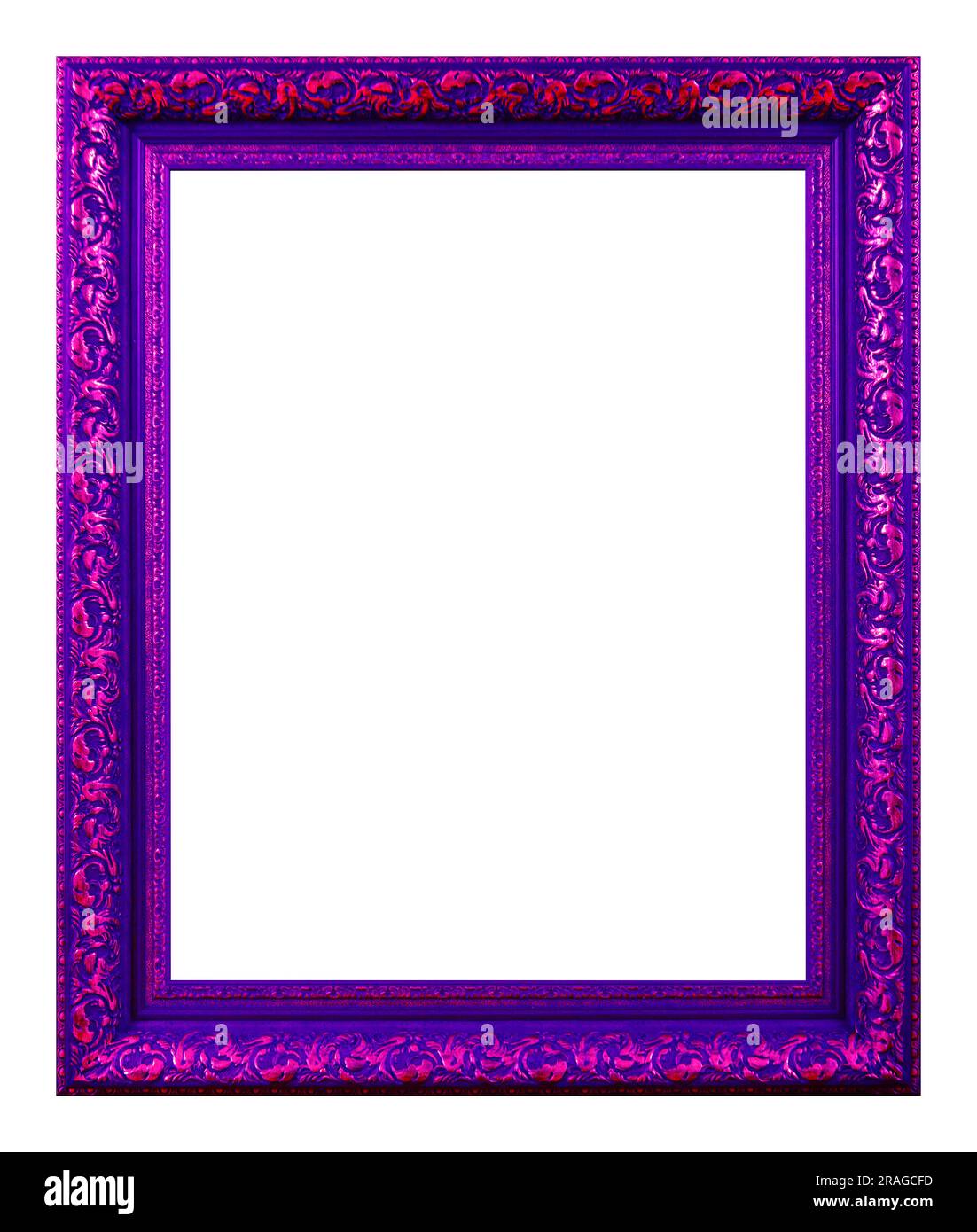 Antique magenta frame isolated on the white background Stock Photo - Alamy