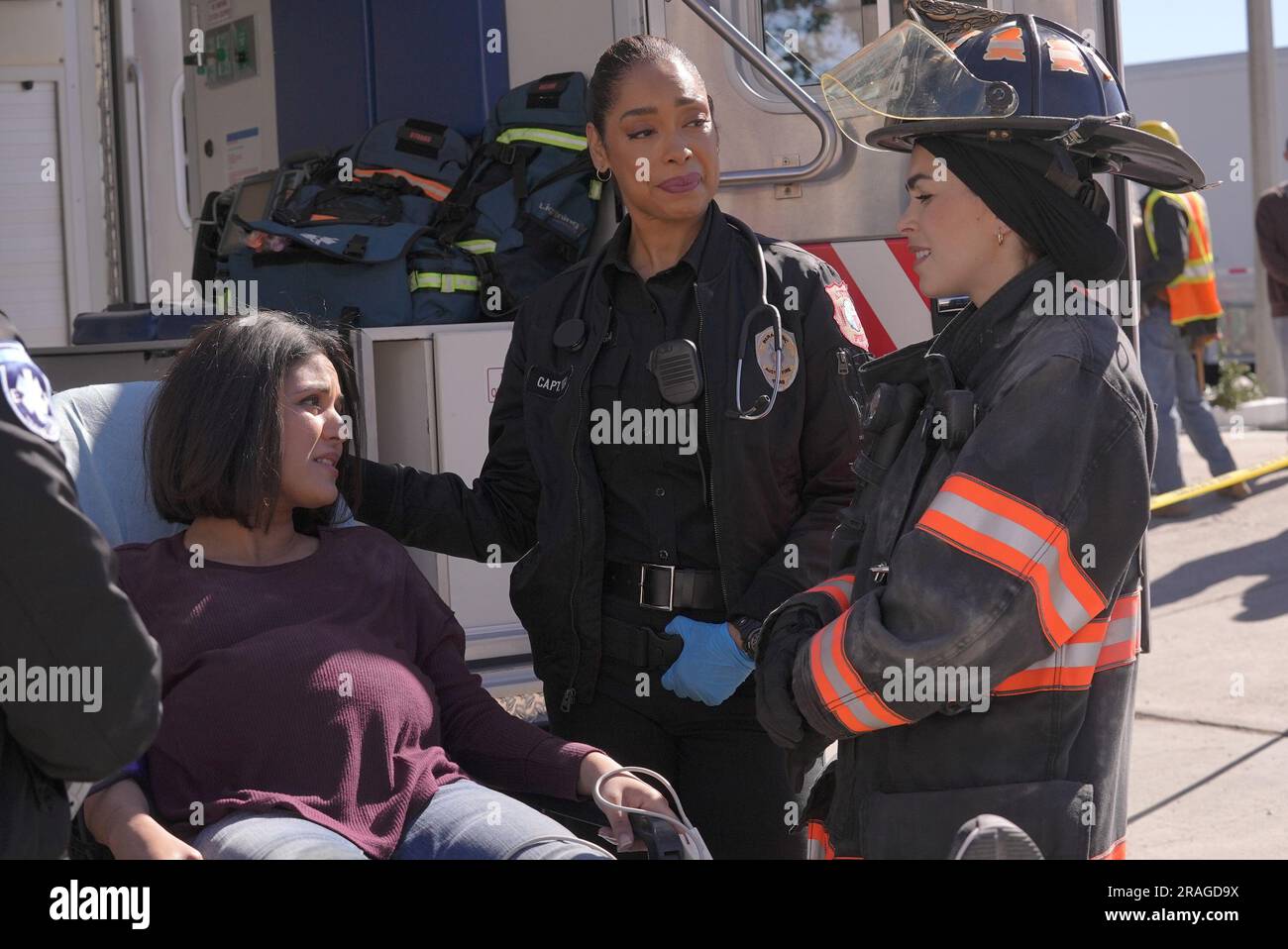 9-1-1: LONE STAR, (aka 911: LONE STAR), from left: Niousha Noor, Gina ...