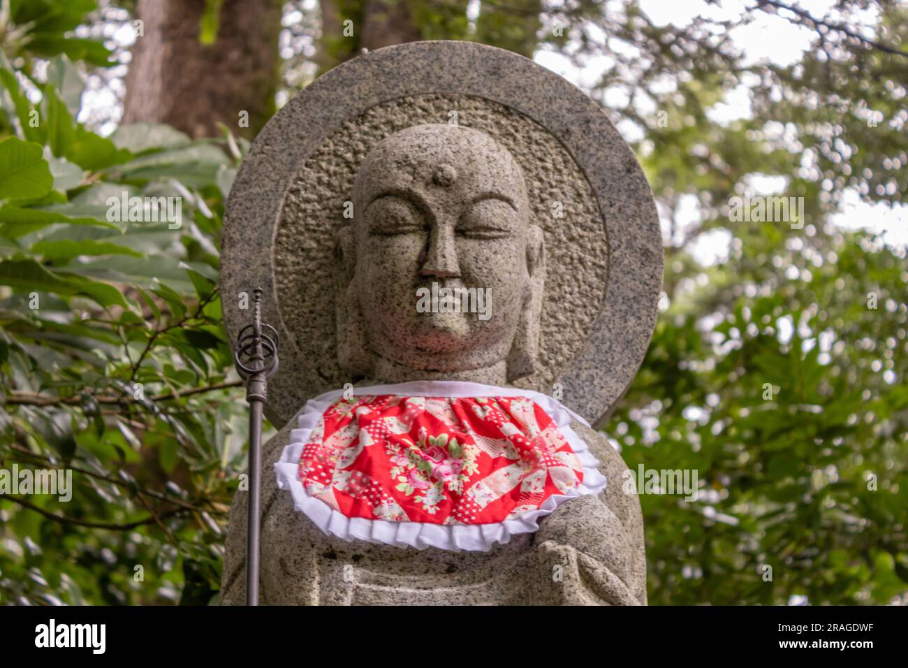 Stone statue of Ojizou san, protector of children and protector of ...
