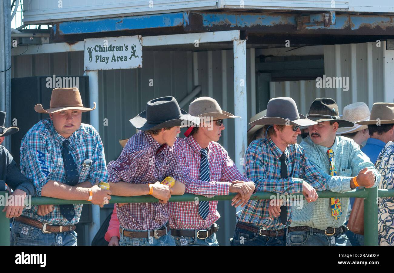 Young men wearing shirts and ties at the Brunette Downs ABC Amateur ...
