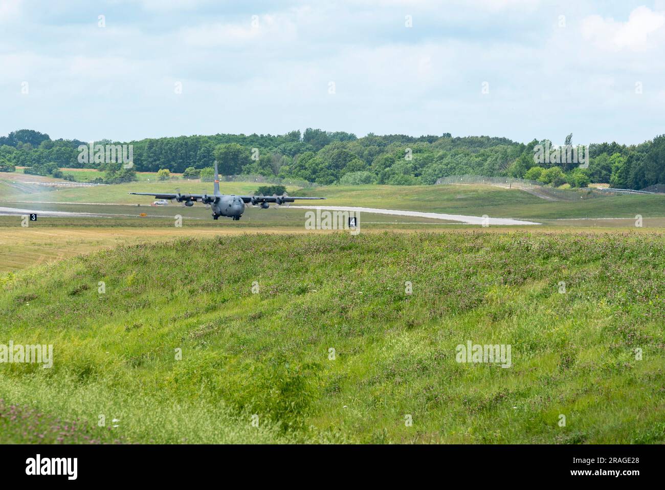 A U.S. Air Force C-130 Hercules aircraft assigned to the 182nd Airlift ...