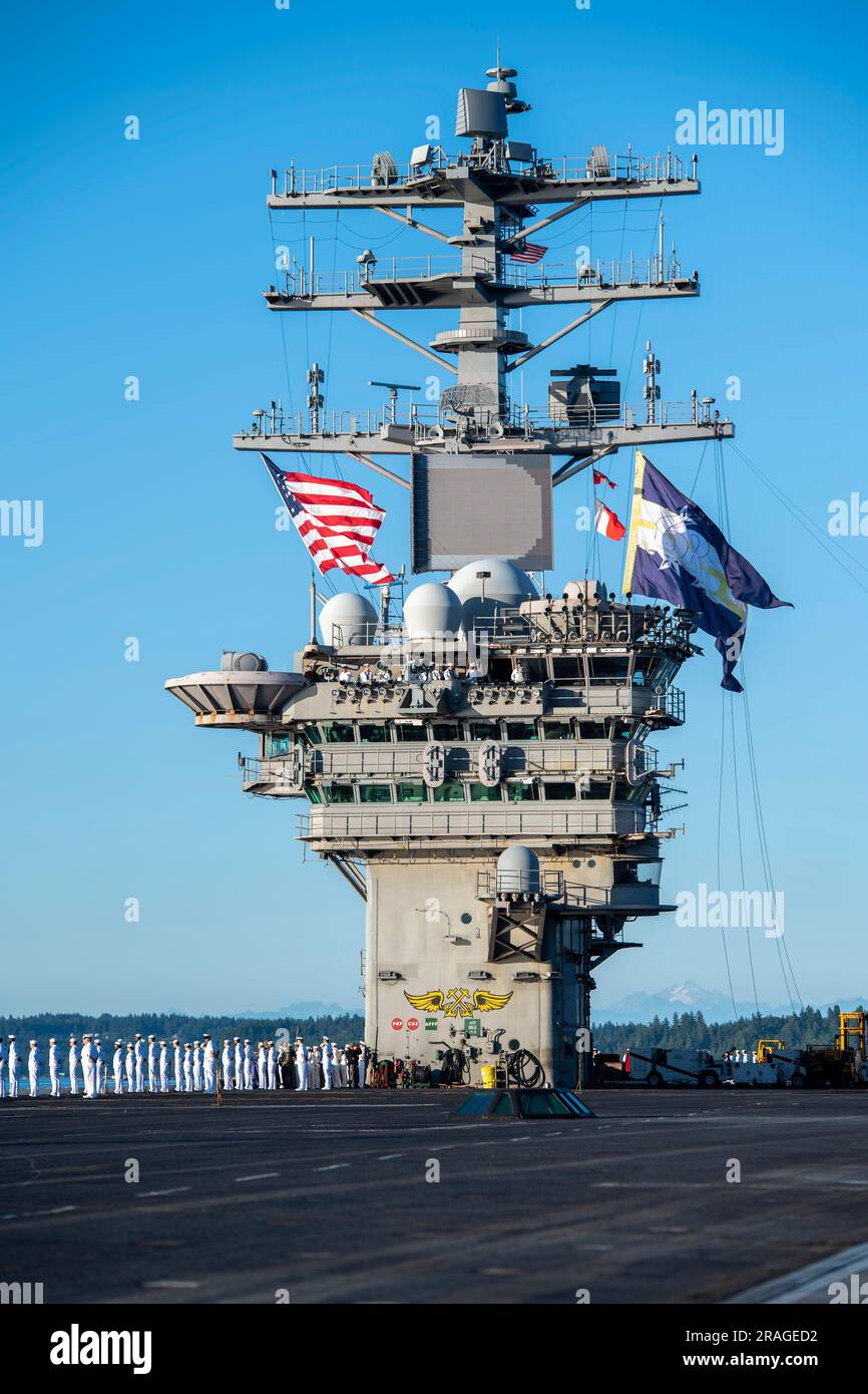 Flight deck uss nimitz u s navy bremerton hi-res stock photography and ...