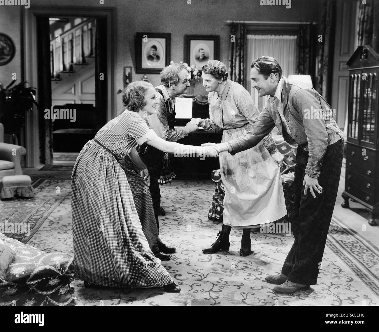 George Cleveland (background), Lillian Harmer (background), Sally ...