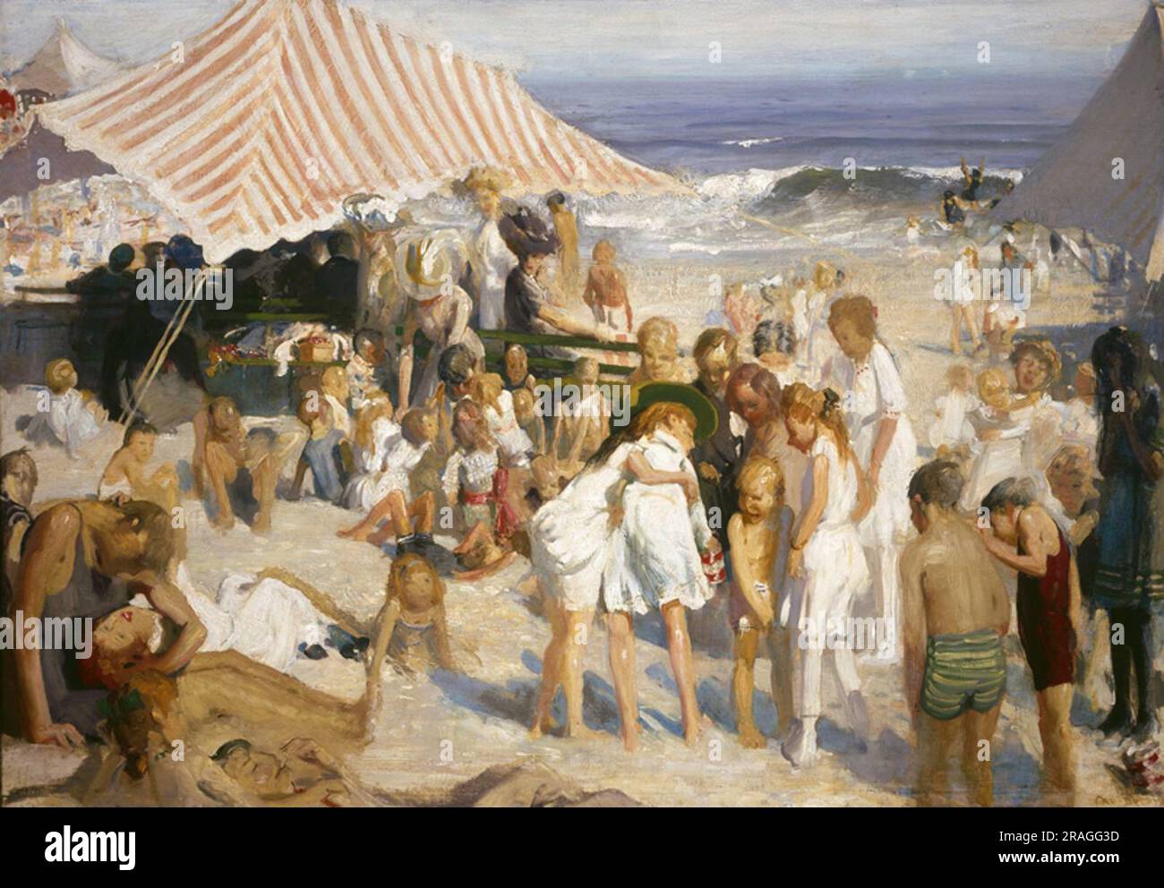 Beach at Coney Island 1908 by George Bellows Stock Photo - Alamy