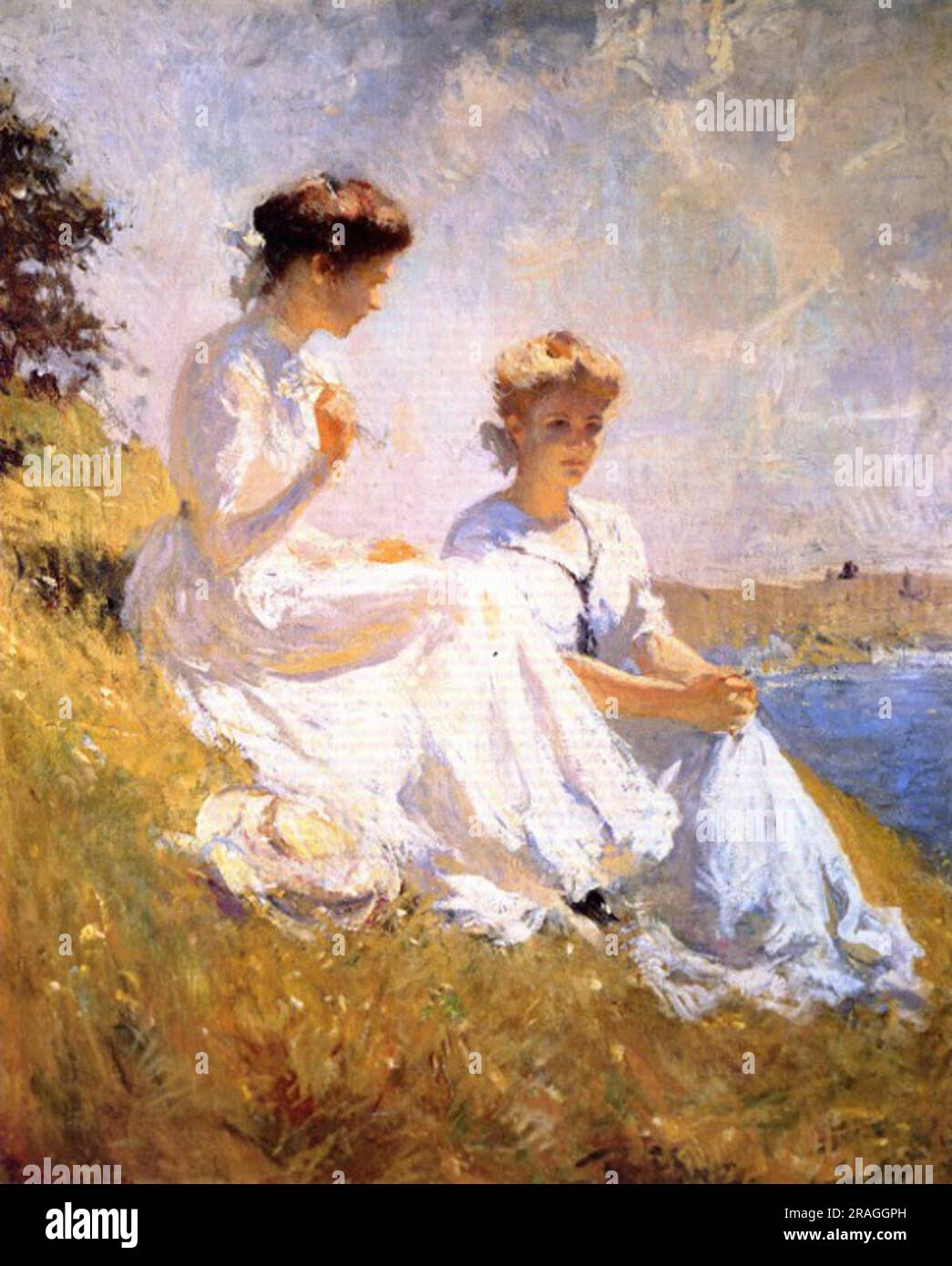 Elizabeth and Anna 1909 by Frank W. Benson Stock Photo - Alamy